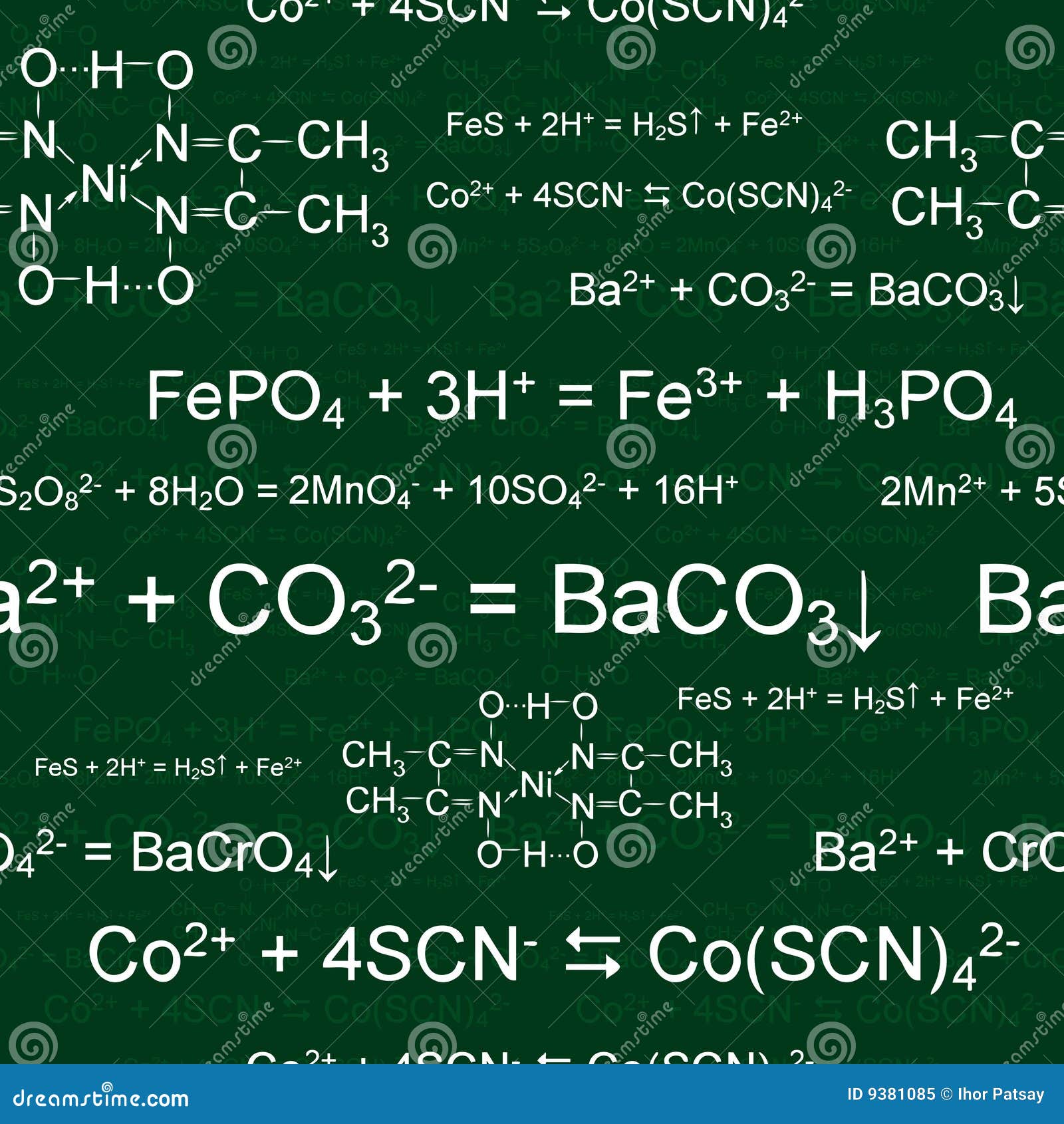 Seamless chemical pattern stock vector. Illustration of biology - 9381085