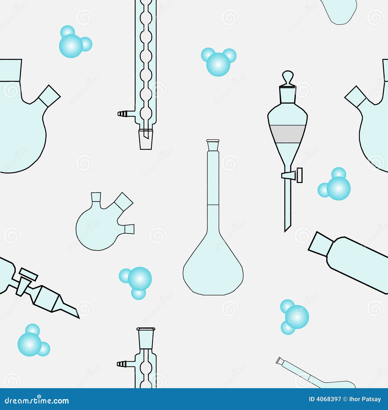 Seamless Chemical Pattern Cartoon Vector | CartoonDealer.com #143359589