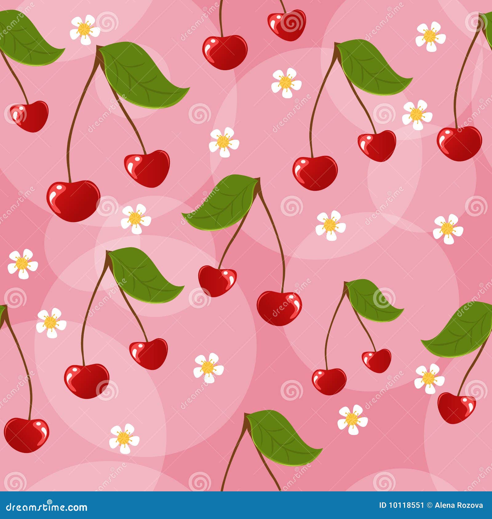 Seamless Cherry Background Stock Image - Image: 10118551
