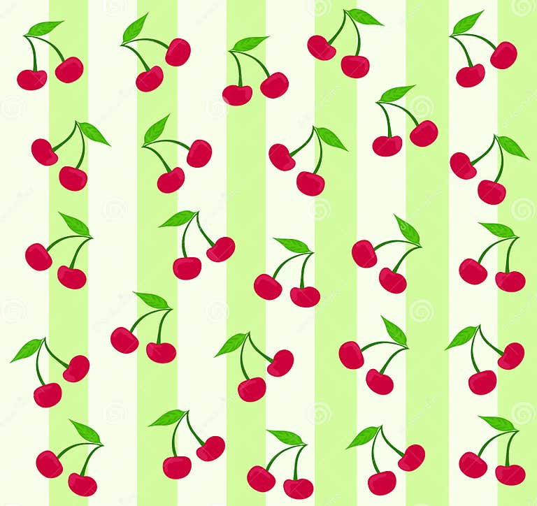 Seamless cherry background stock vector. Illustration of pattern - 13413268