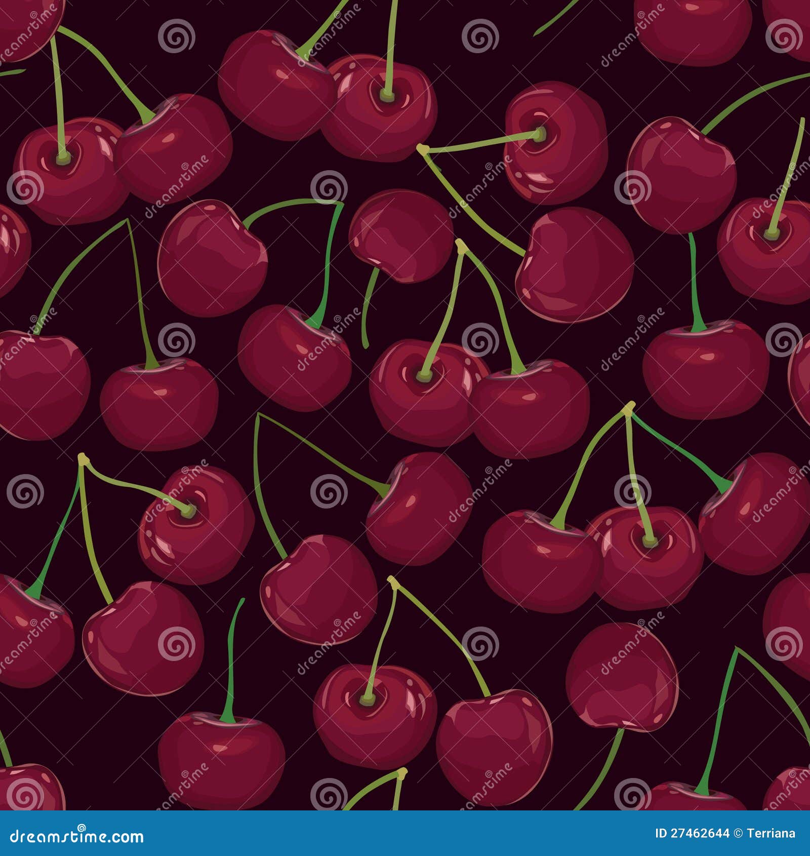 Seamless cherry background stock vector. Illustration of backdrop ...