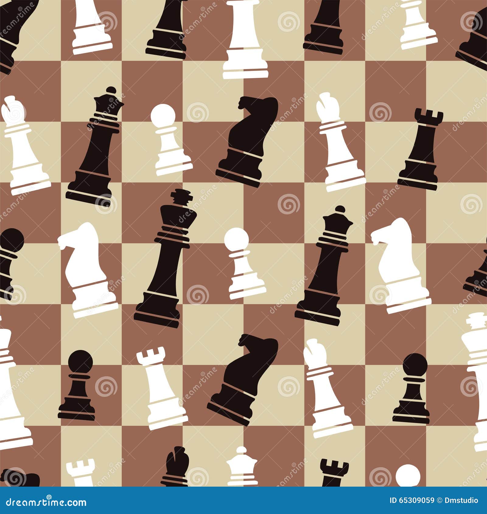 Seamless Chess Patterns Vector Illustration | CartoonDealer.com #34998286