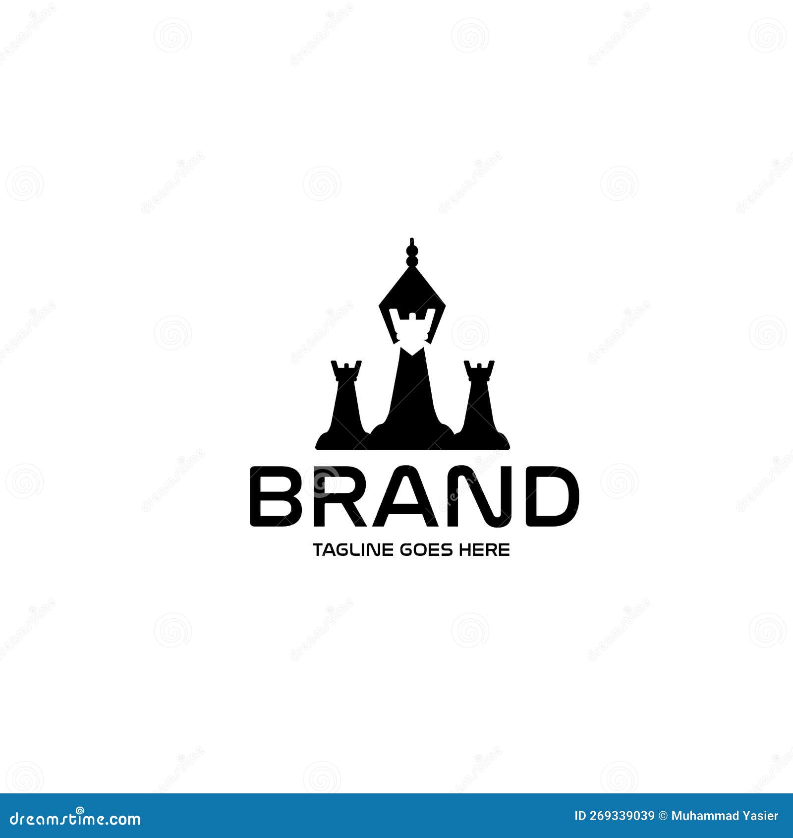 Seamless Chess Logo Design Vector Stock Vector - Illustration of ...
