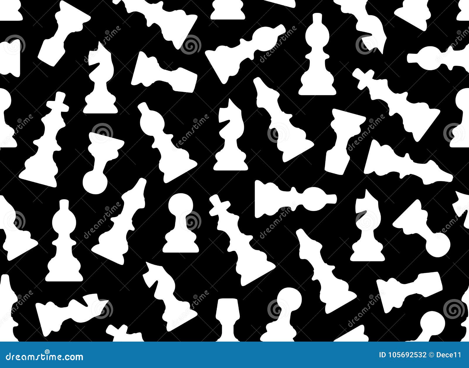 Seamless Chess Pieces Background Vector Illustration | CartoonDealer ...