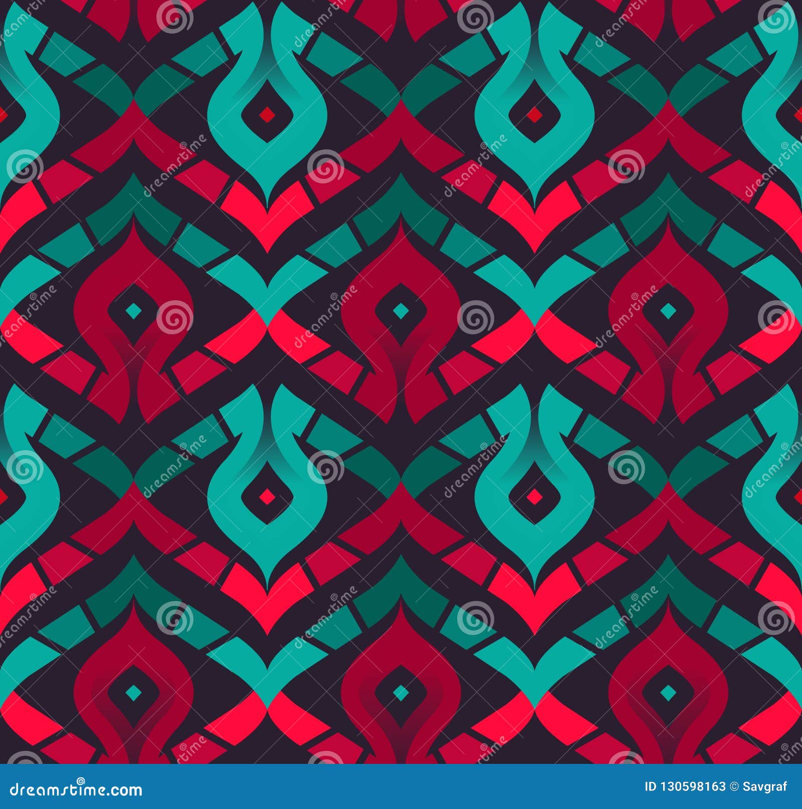 Seamless Chevron Pattern with Curved Stripes Stock Vector ...