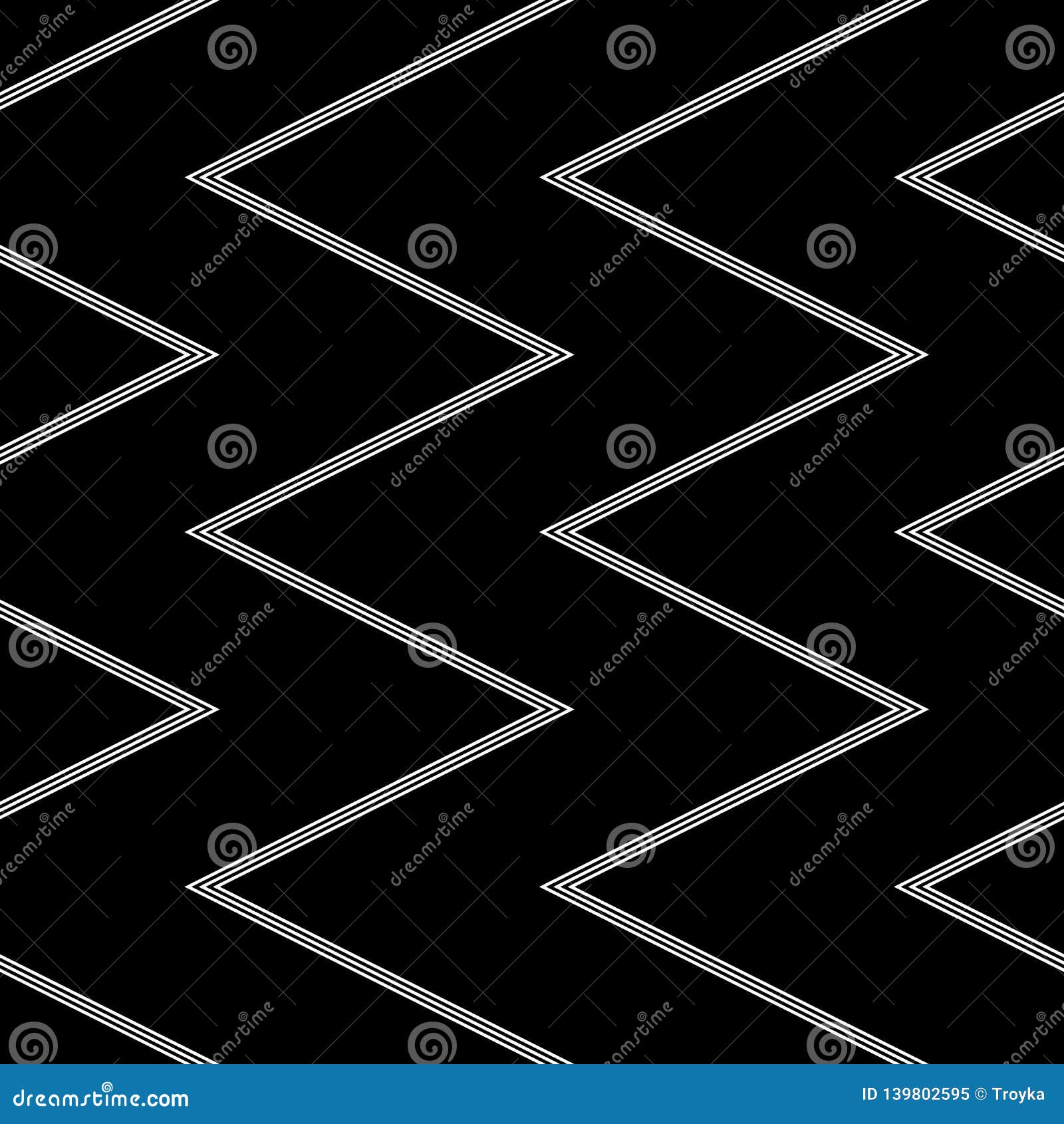 Seamless Chevron Pattern. White Pinstripe Zigzag Lines Texture on Black ...