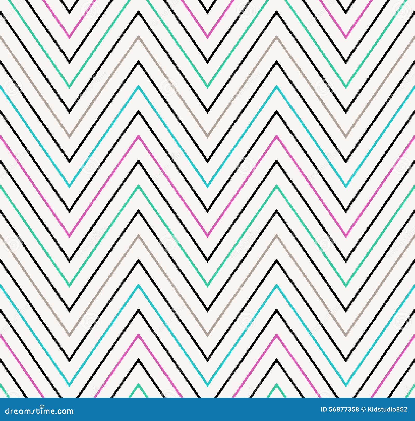 Seamless Chevron Wave Pattern Stock Vector - Illustration of narrow ...