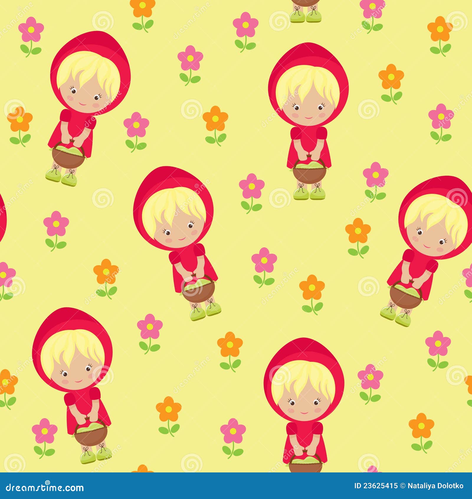 Seamless Childish Wallpaper Stock Vector - Illustration of clip ...