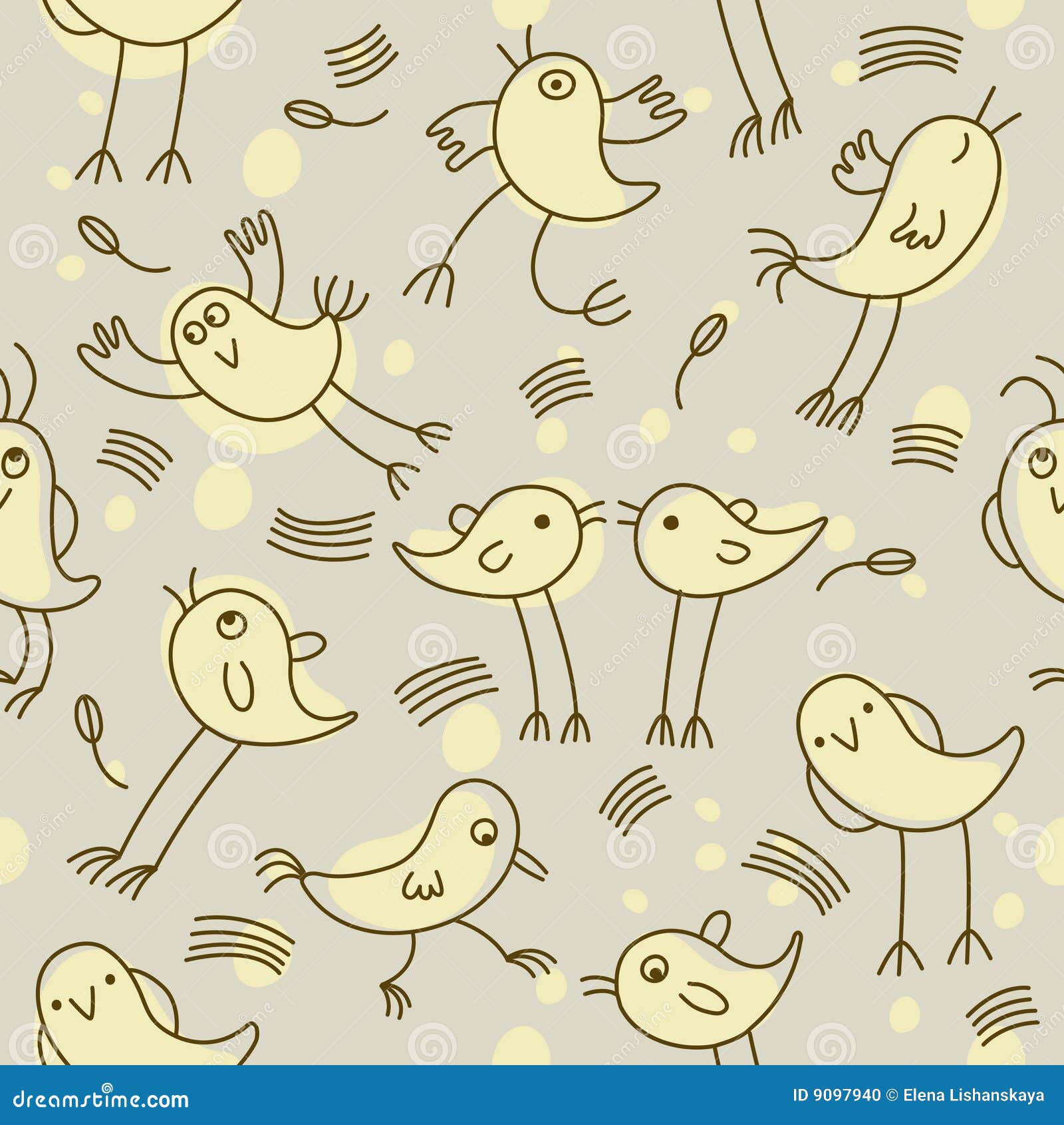 Seamless childlike pattern stock vector. Illustration of graphic - 9097940