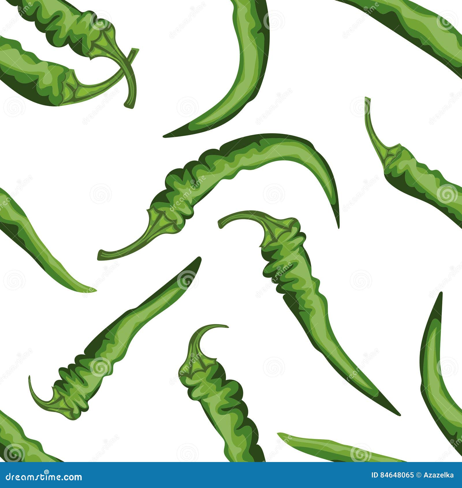 Seamless Chile Pepper Pattern. Tile Green Vegetable Pattern Stock ...