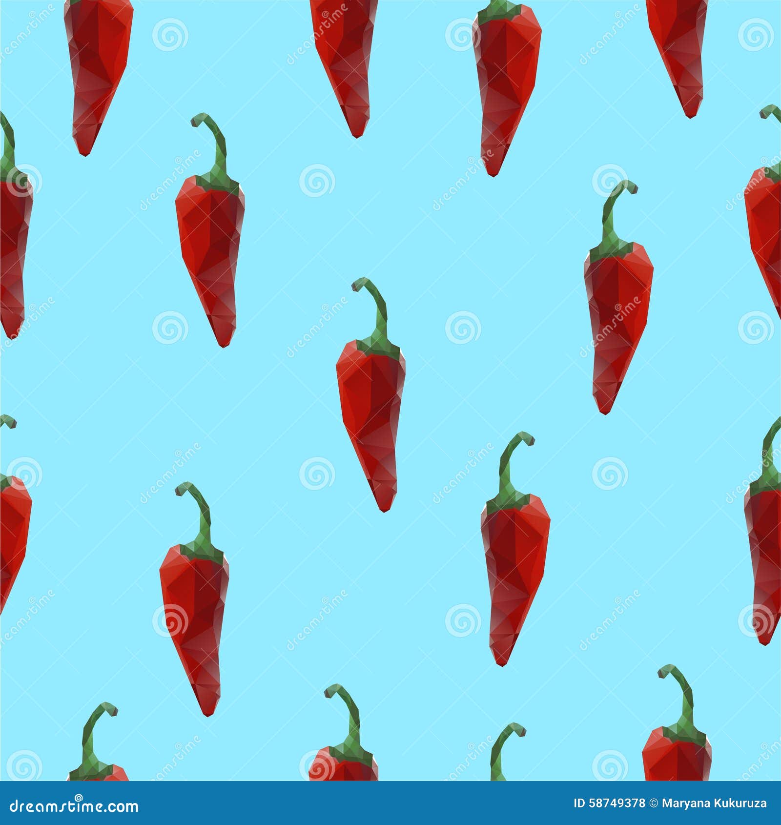 Seamless Chili Pepper Pattern Stock Vector - Illustration of wallpaper ...