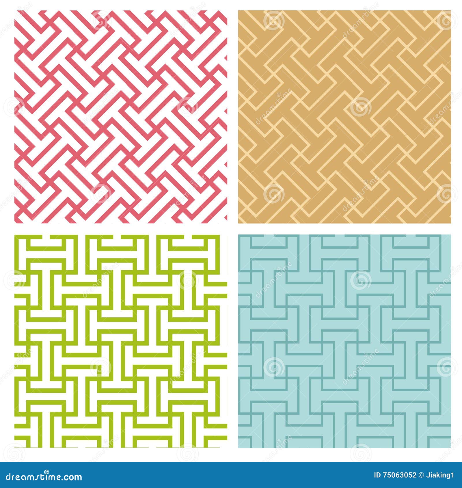 Seamless Chinese Brick Wall Pattern in Monochrome Stock Vector ...