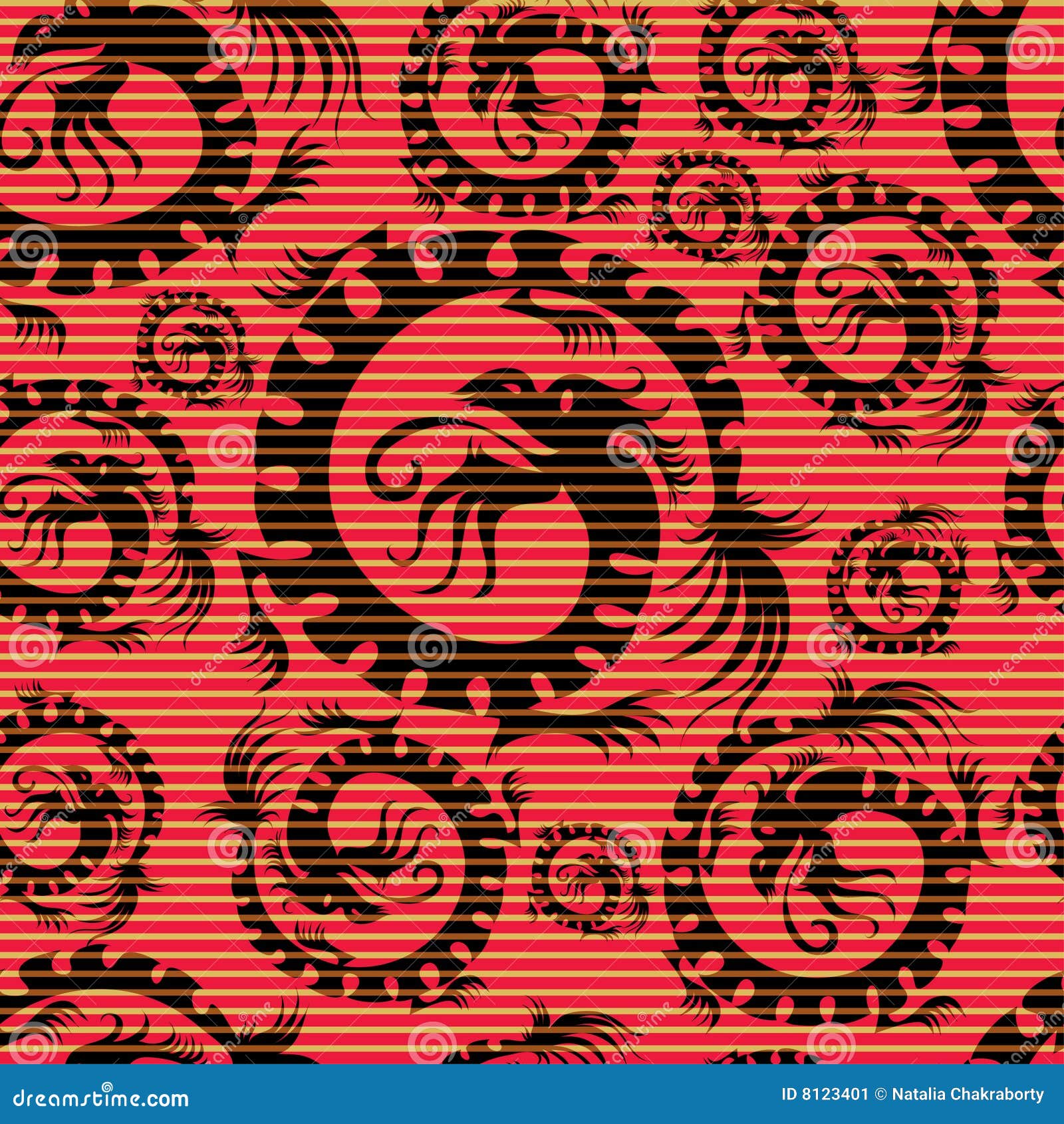 Seamless Chinese Lantern Texture Vector Illustration | CartoonDealer ...