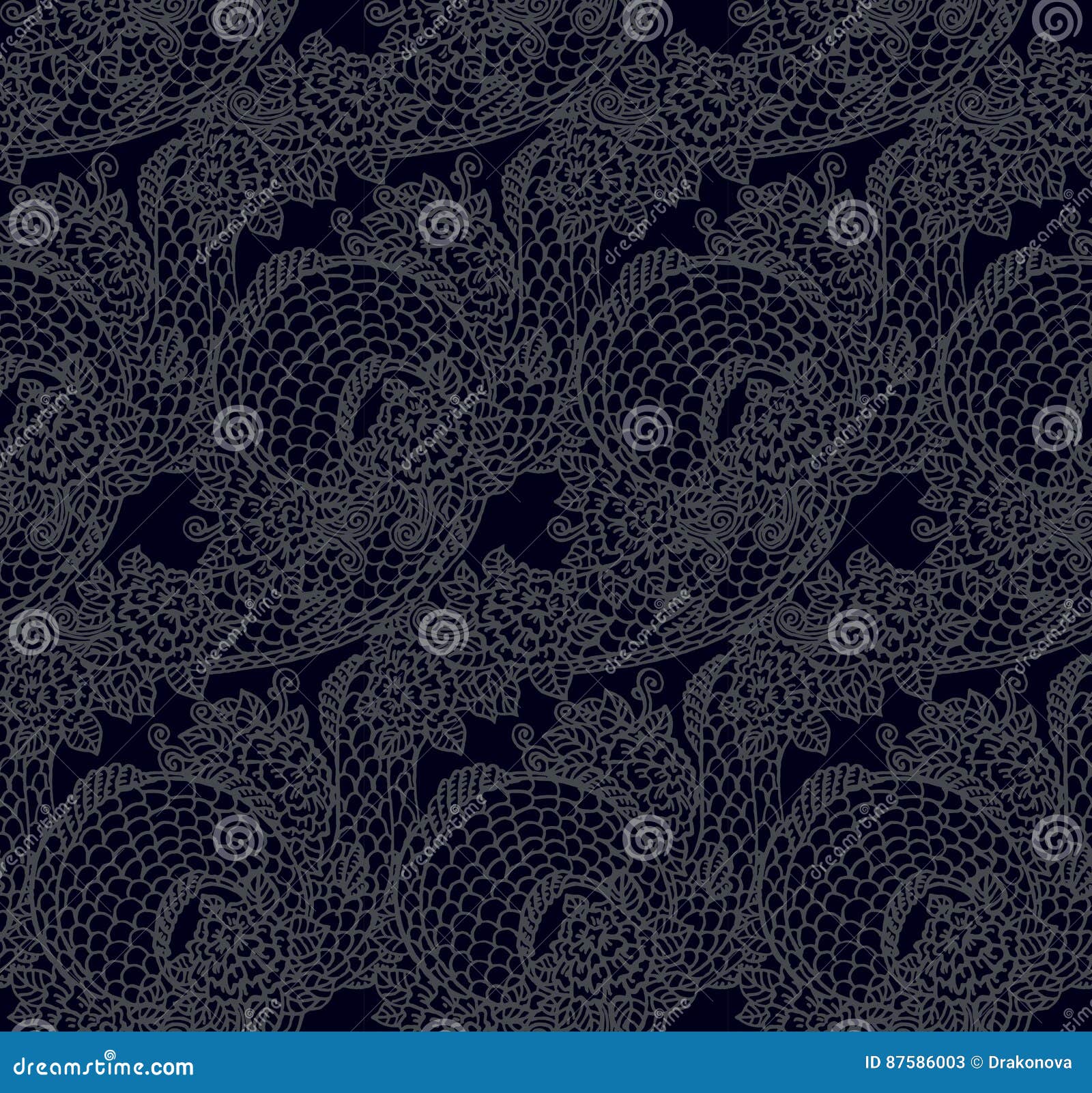 Seamless Chinese Dragon Texture Stock Vector - Illustration of flowers ...