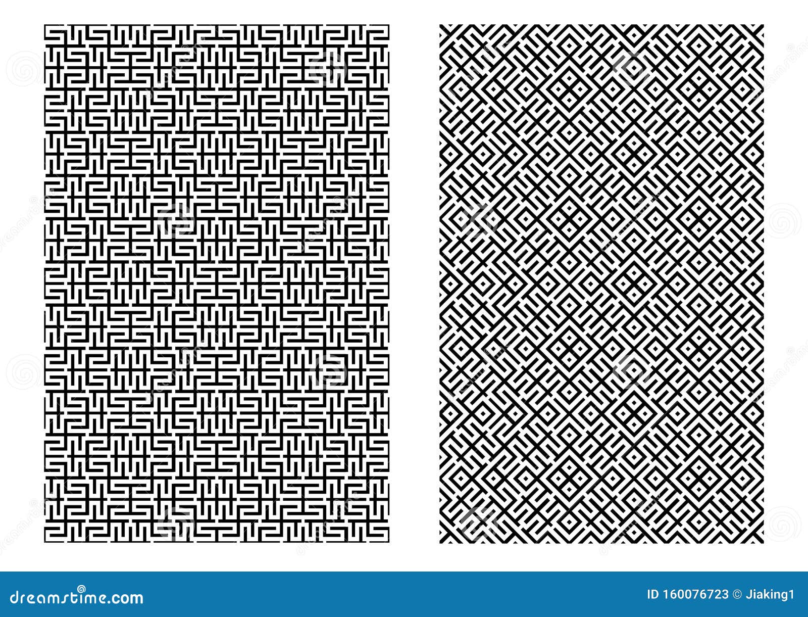 Seamless Chinese Line Pattern for Texture, Vector Stock Vector ...