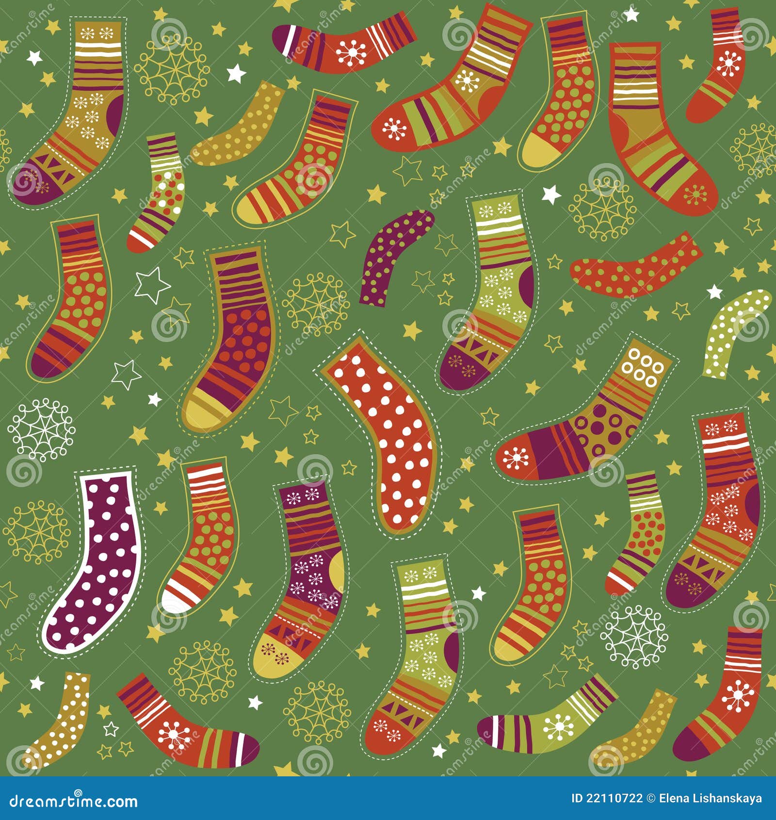 Seamless Christmas Background Stock Illustration - Illustration of gift ...