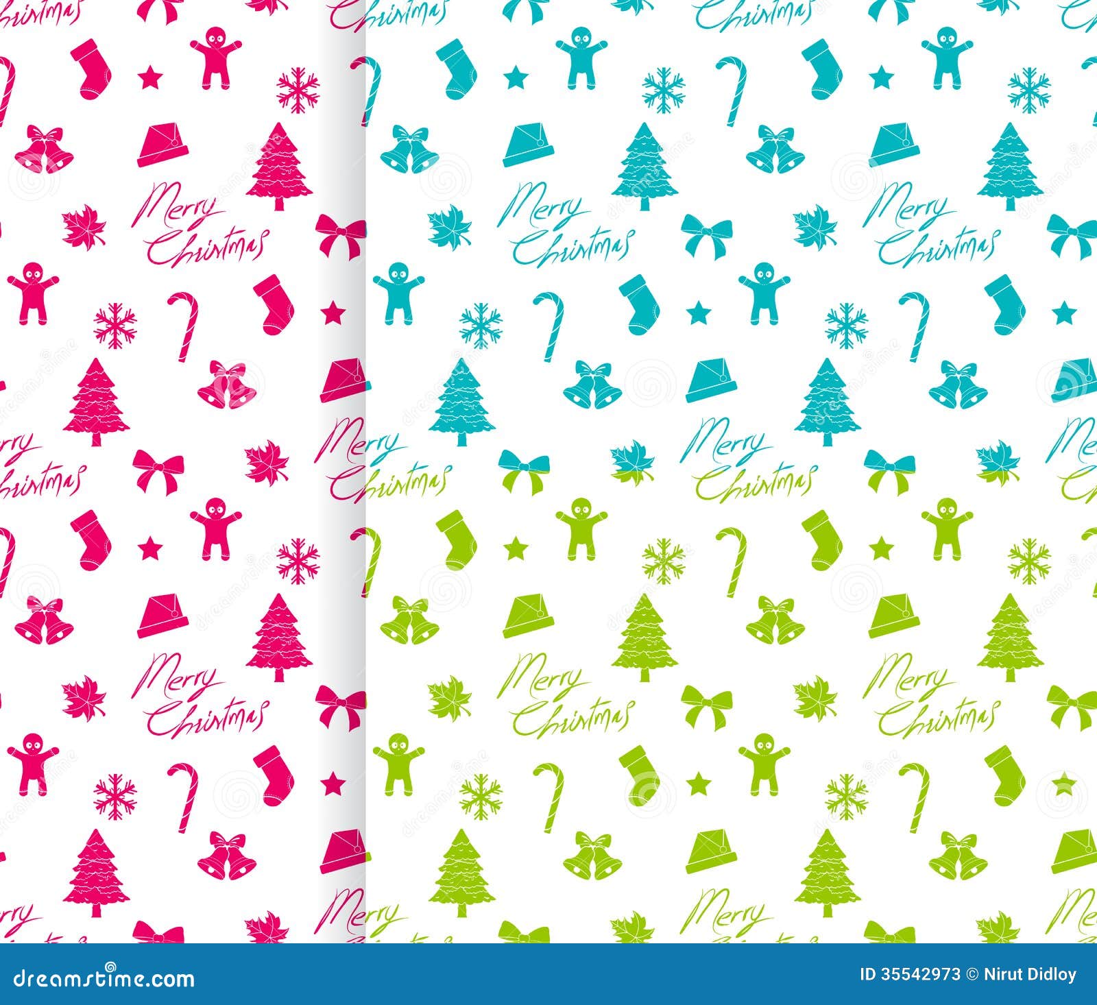 Seamless Christmas Background Stock Vector - Illustration of decoration ...