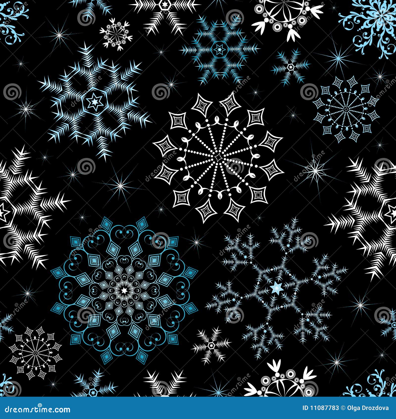 Seamless Christmas Black Pattern (vector) Stock Vector - Illustration ...