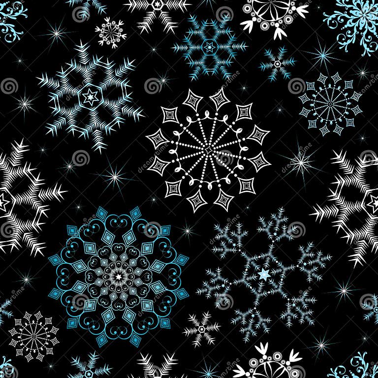 Seamless Christmas Black Pattern (vector) Stock Vector - Illustration ...