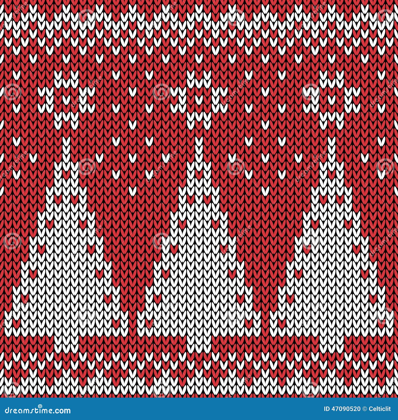 Seamless Christmas Knitted Pattern Stock Vector - Illustration of ...