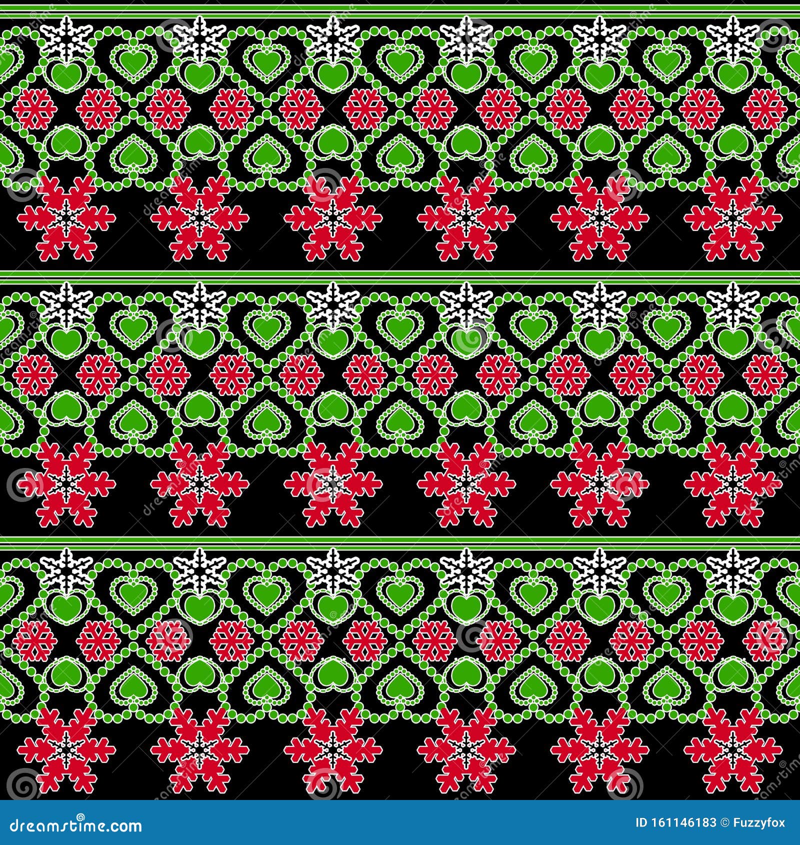 Seamless Christmas Ornamental Decor Abstract Pattern Stock Illustration ...