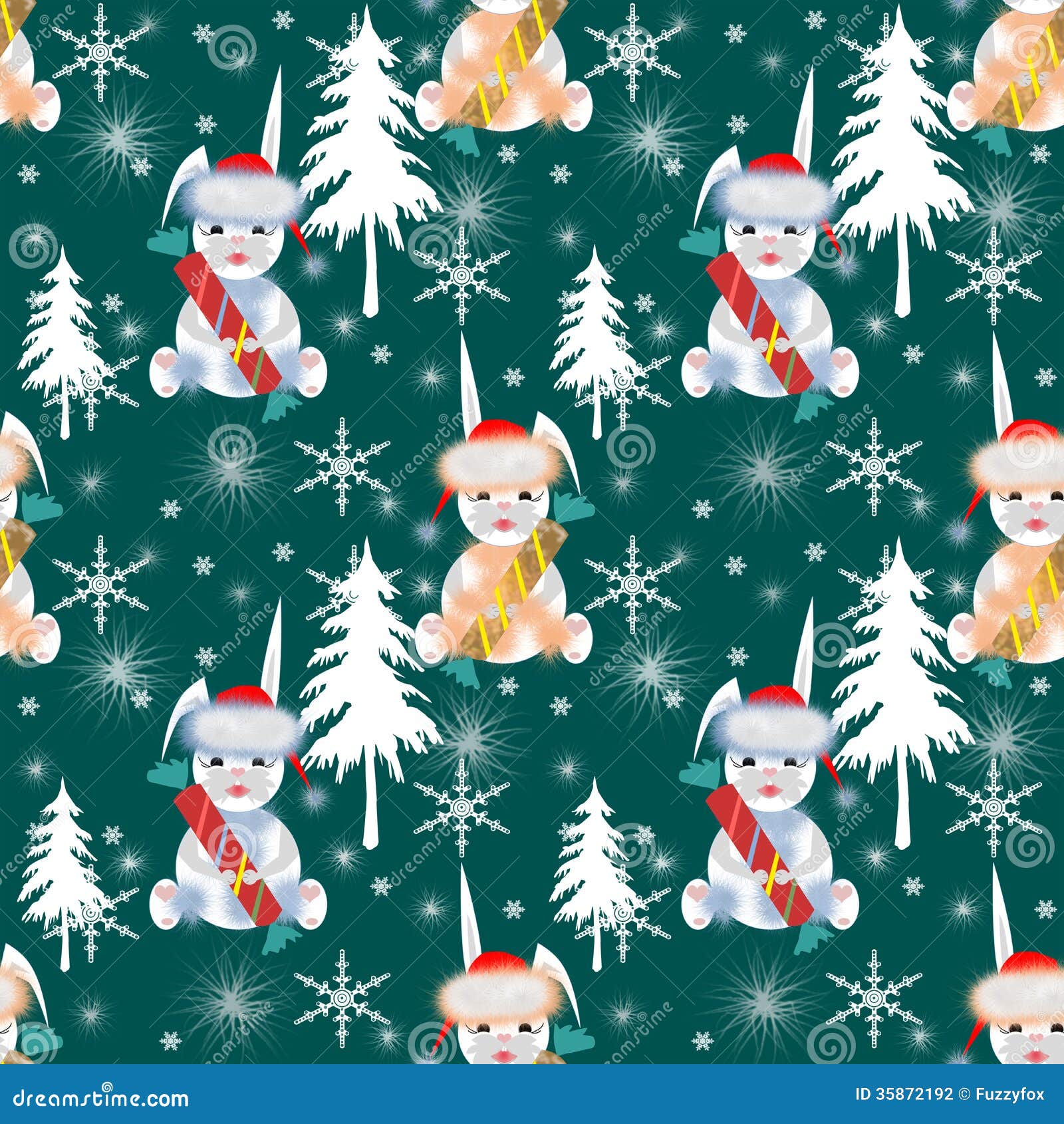 Seamless Christmas Pattern for Kids Stock Illustration - Illustration ...