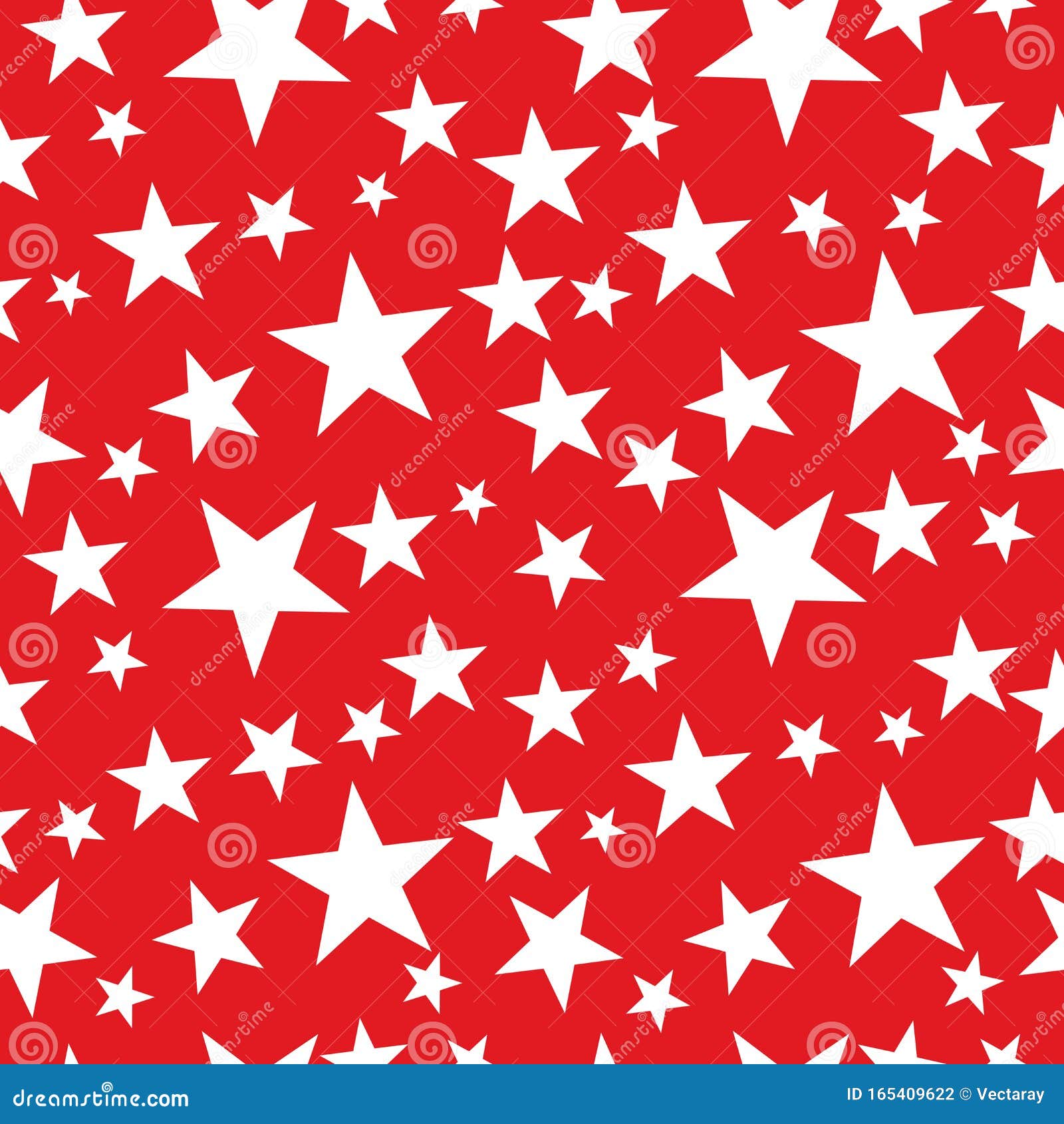Seamless Christmas Star Wrapping Paper Pattern. Stock Illustration ...