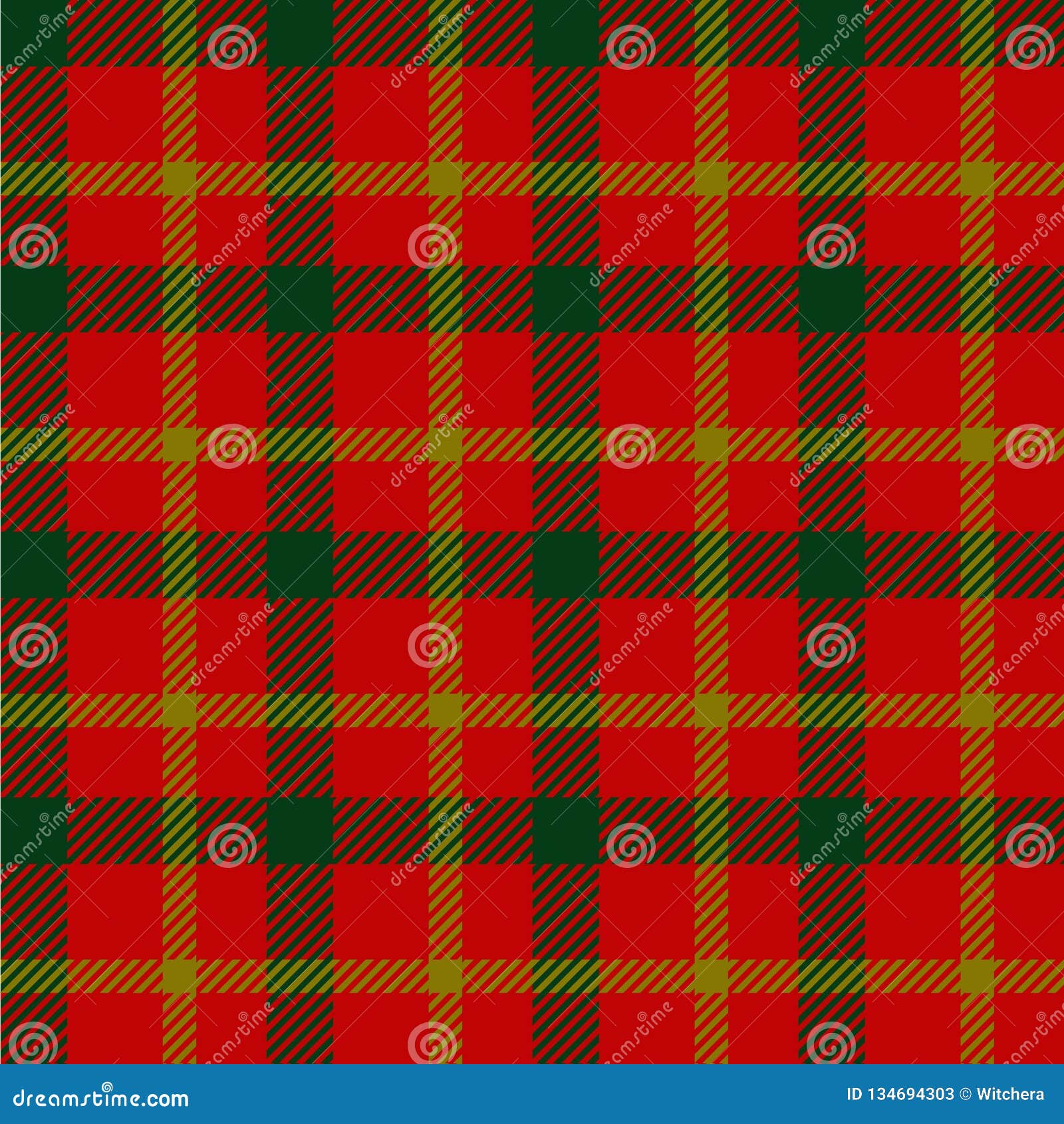 Seamless Christmas Tartan Vector Pattern Stock Vector - Illustration of ...