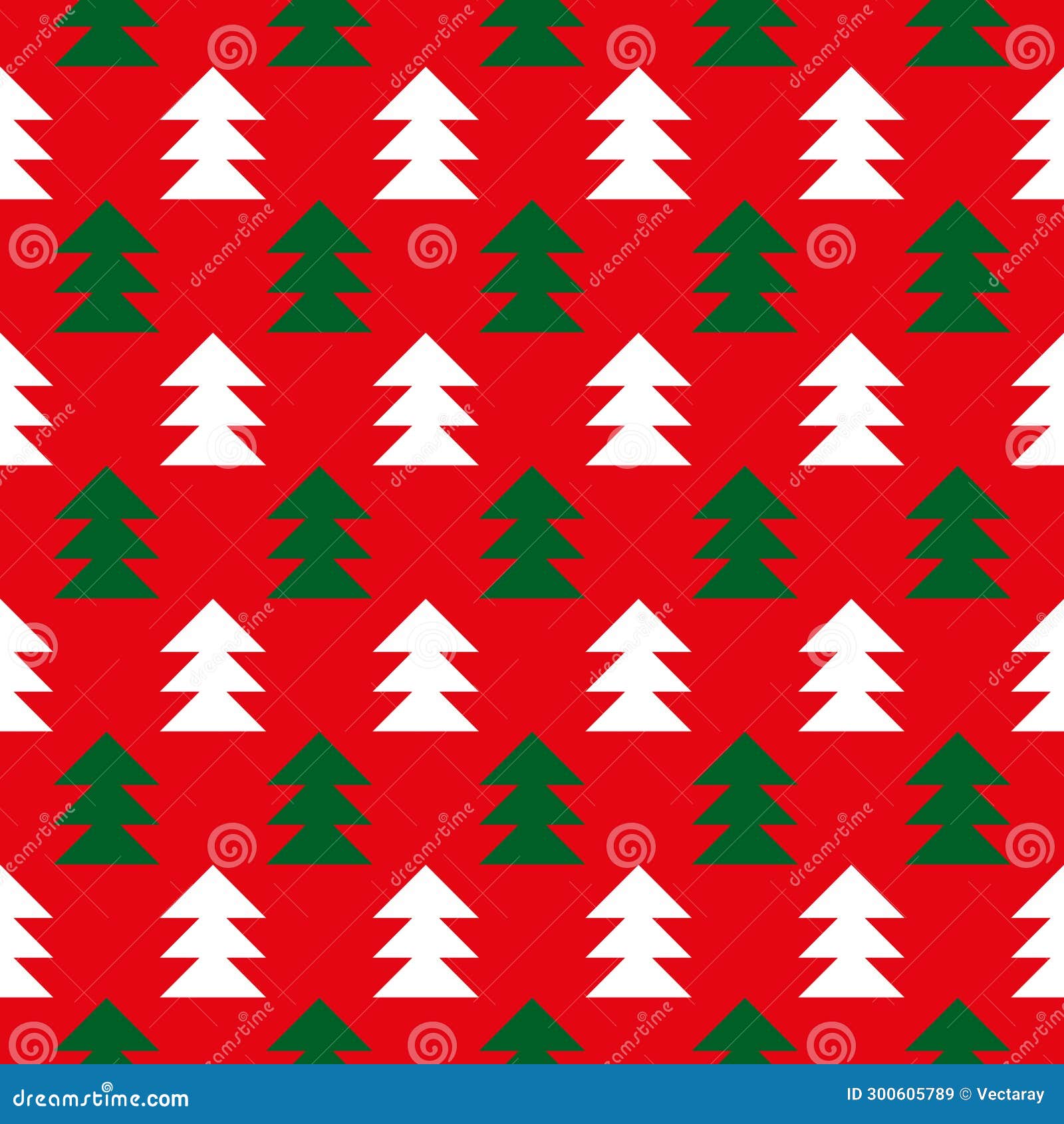 Seamless Christmas Tree Gift Wrapping Paper Pattern. Christmas Tree ...