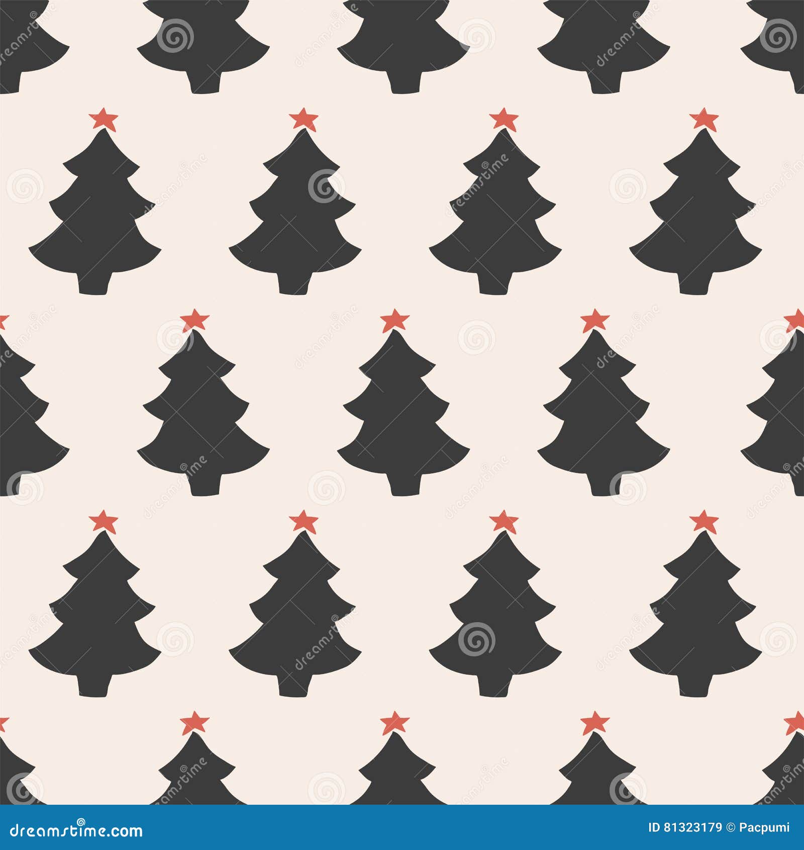 Seamless Christmas Tree Pattern Stock Illustration - Illustration of ...