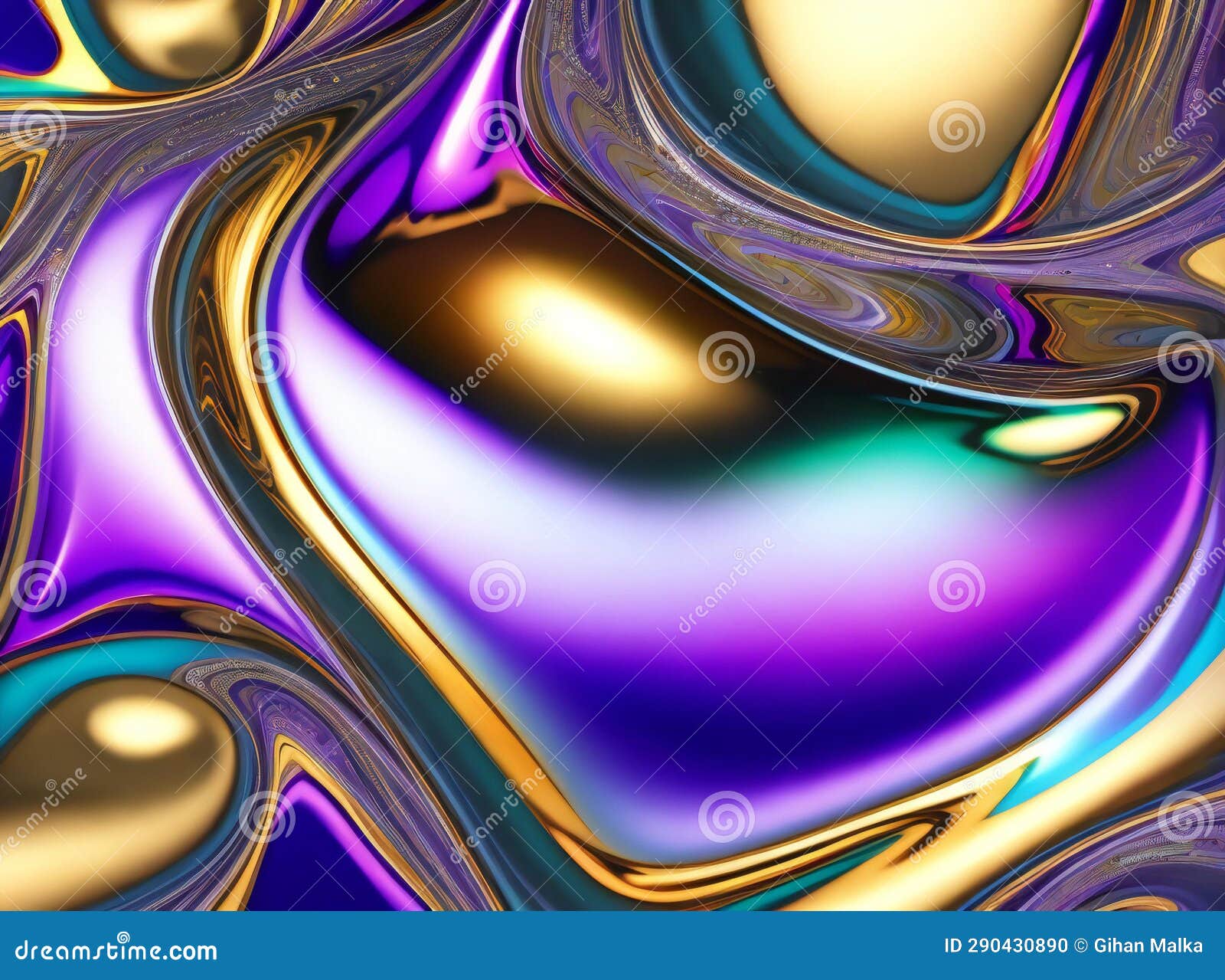 Seamless Chrome or Mercury Liquid Metallic Pattern Stock Illustration ...