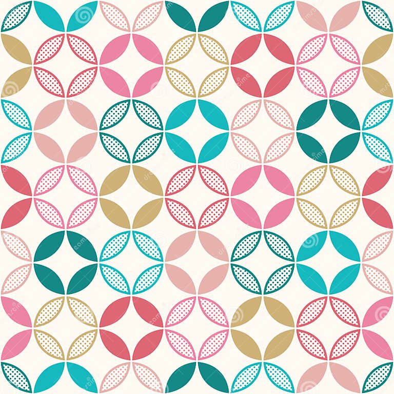 Seamless Circle Diamonds Pattern Stock Vector - Illustration of fashion ...