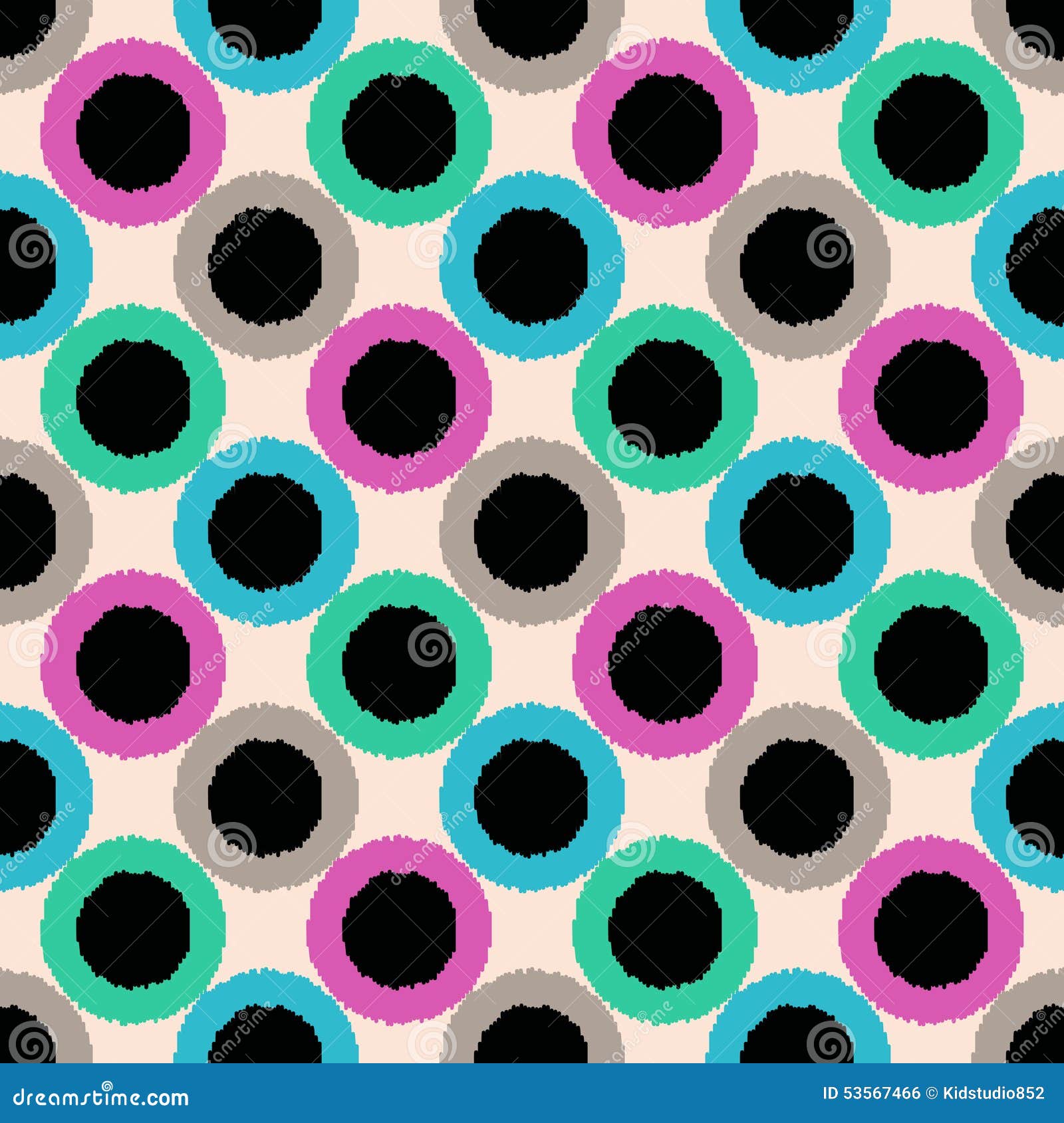 Seamless Circle Dots Colorful Pattern Stock Vector - Illustration of ...
