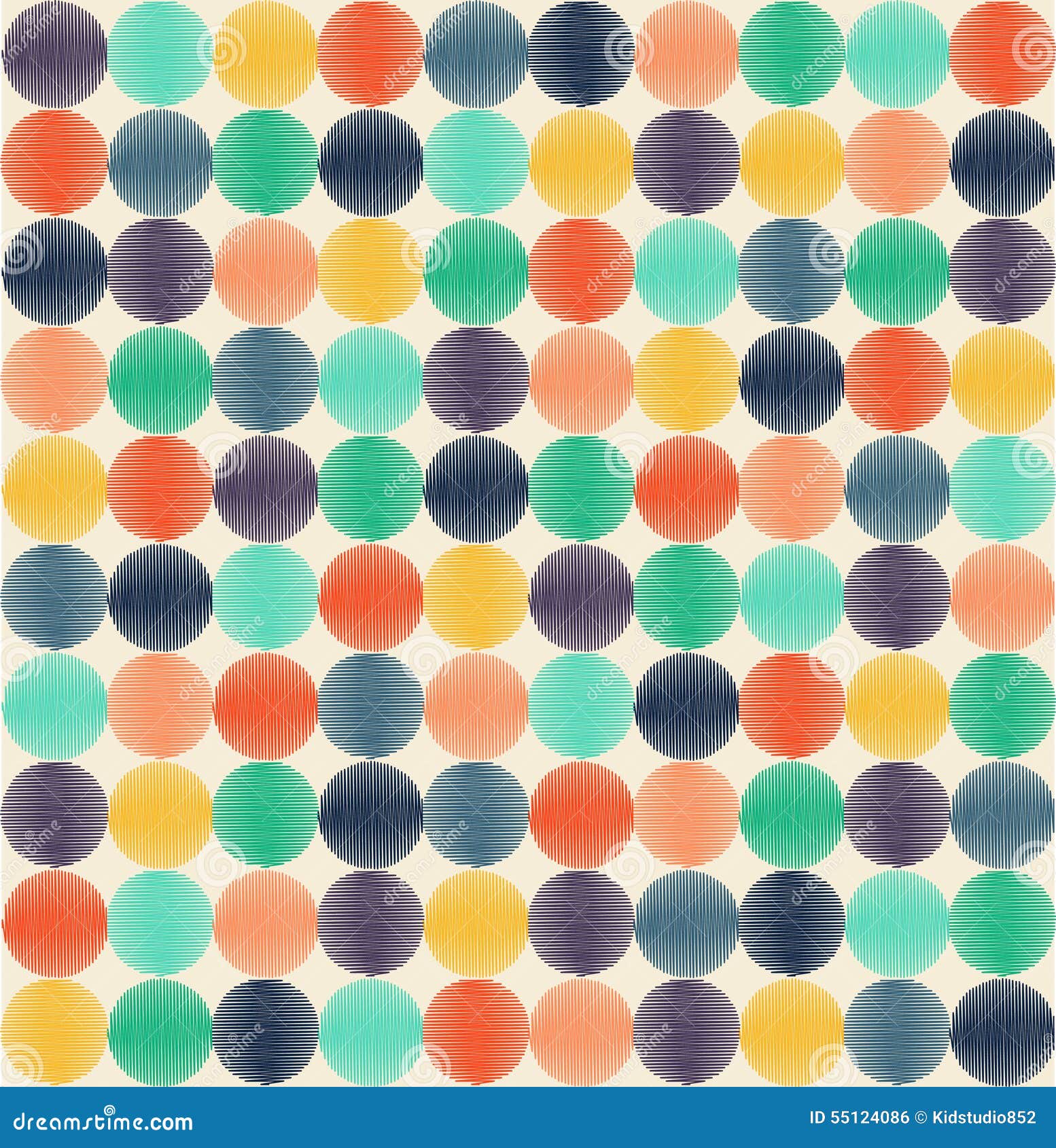 Seamless Circle Dots Pattern Stock Vector - Illustration of green ...
