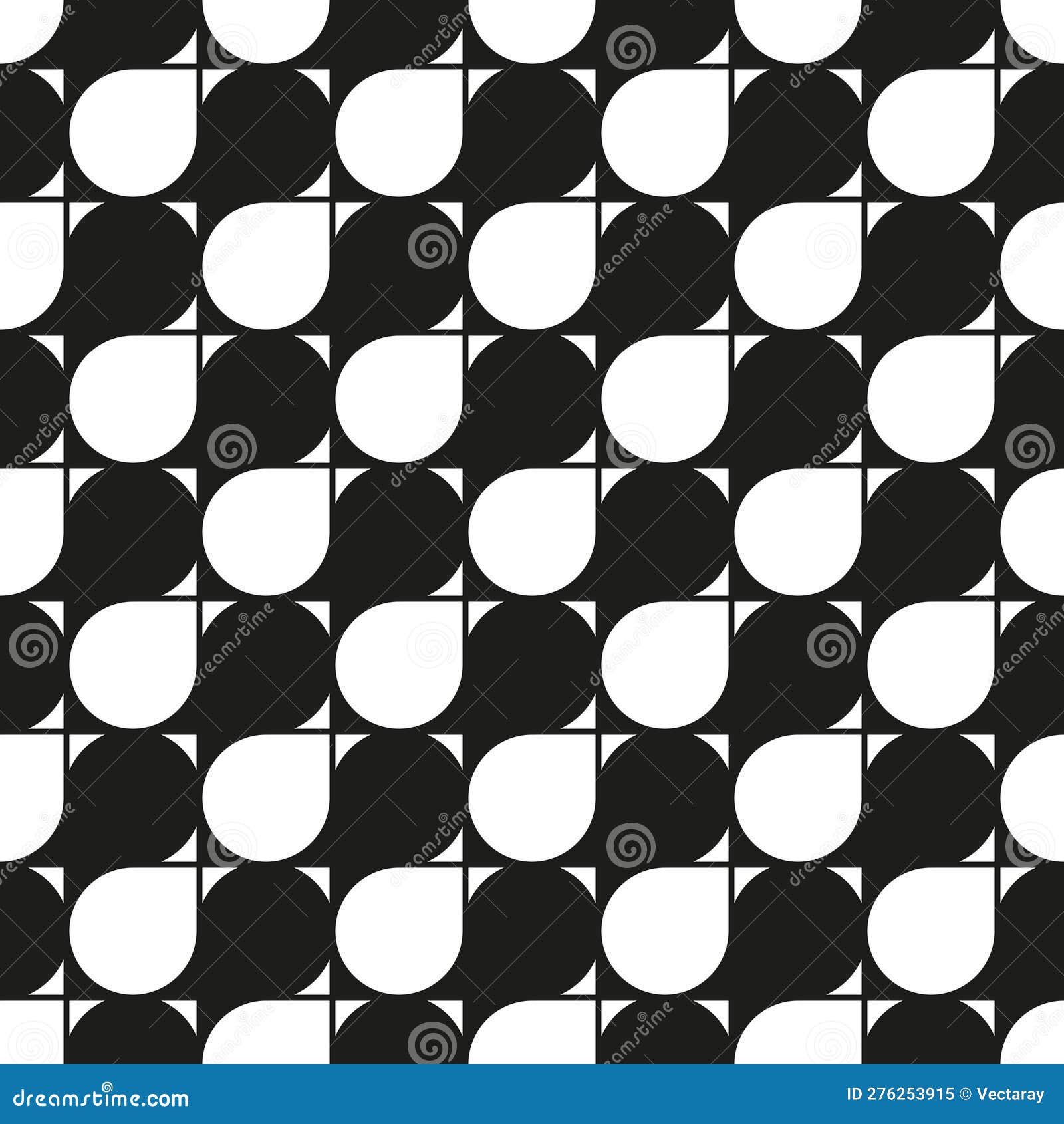 Seamless Circle Intersect Pattern Abstract Geometric Background Stock ...