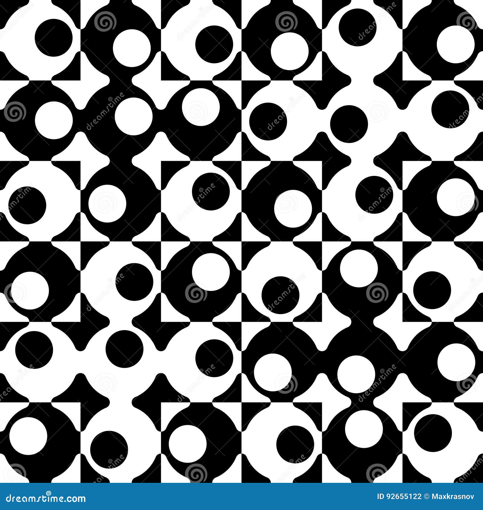 Seamless Circle Pattern stock vector. Illustration of lattice - 92655122