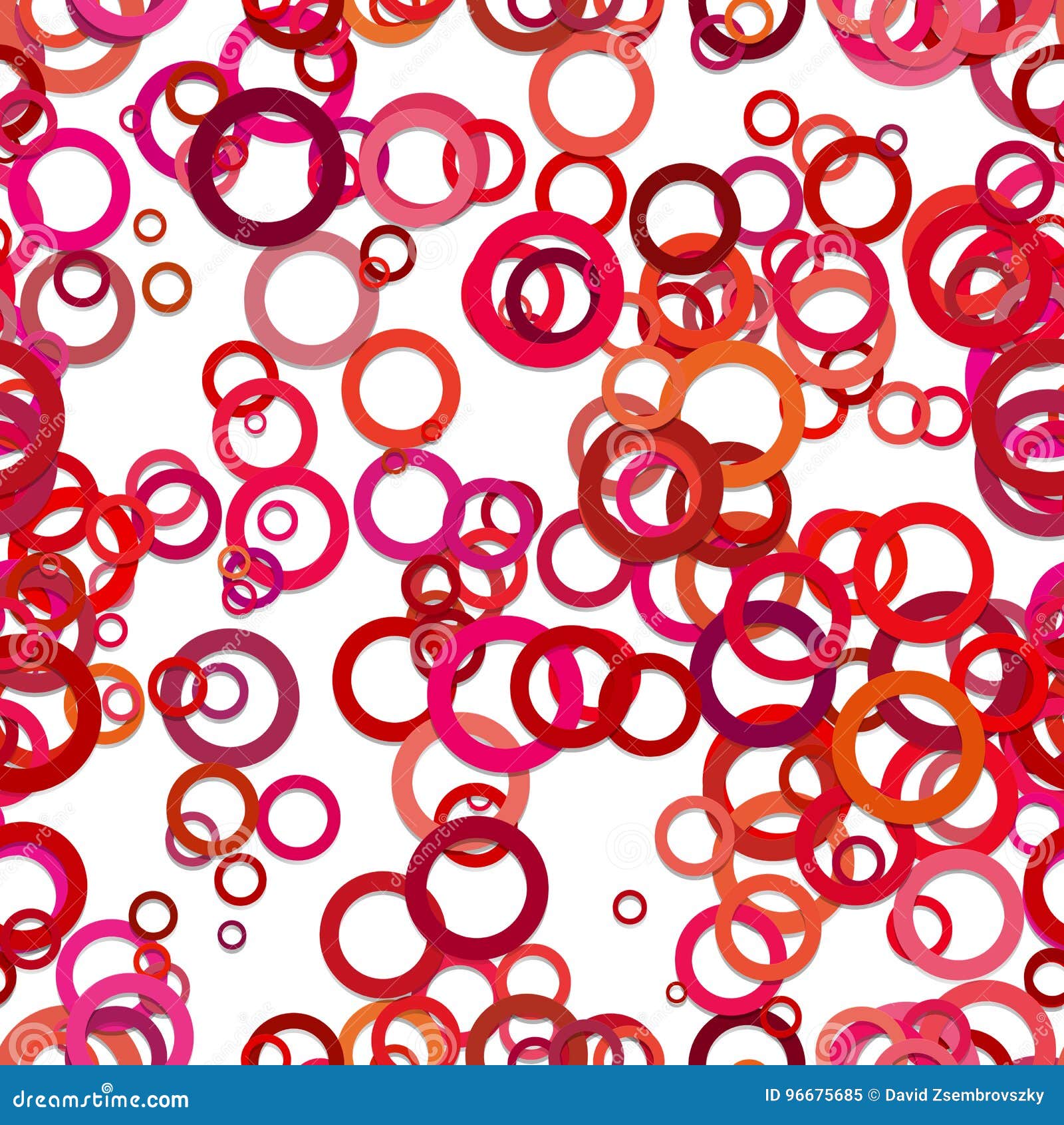 Seamless Circle Pattern Background - Vector Illustration from Rings in ...