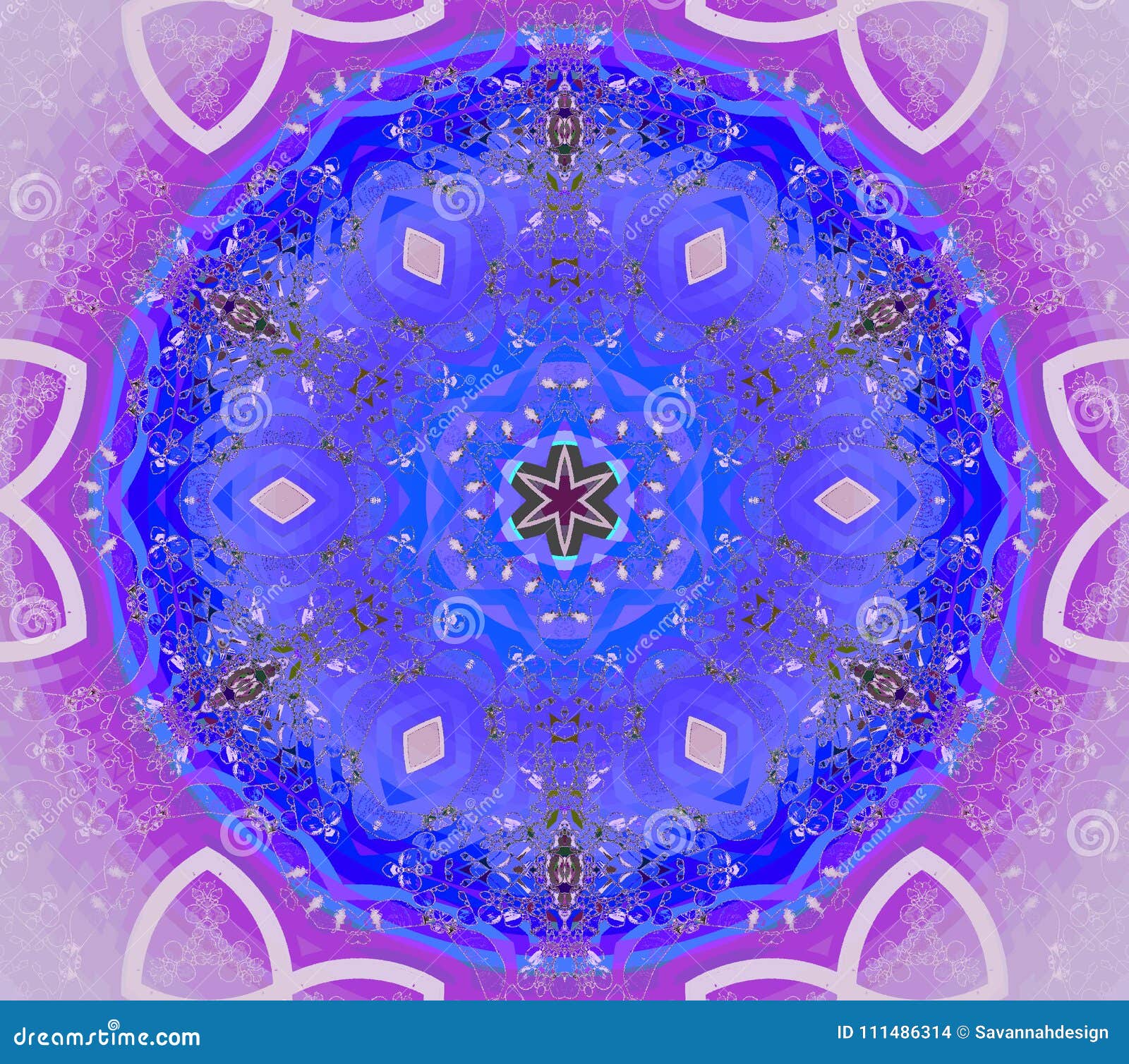 Seamless Circle Pattern Blue Purple Violet Stock Illustration ...