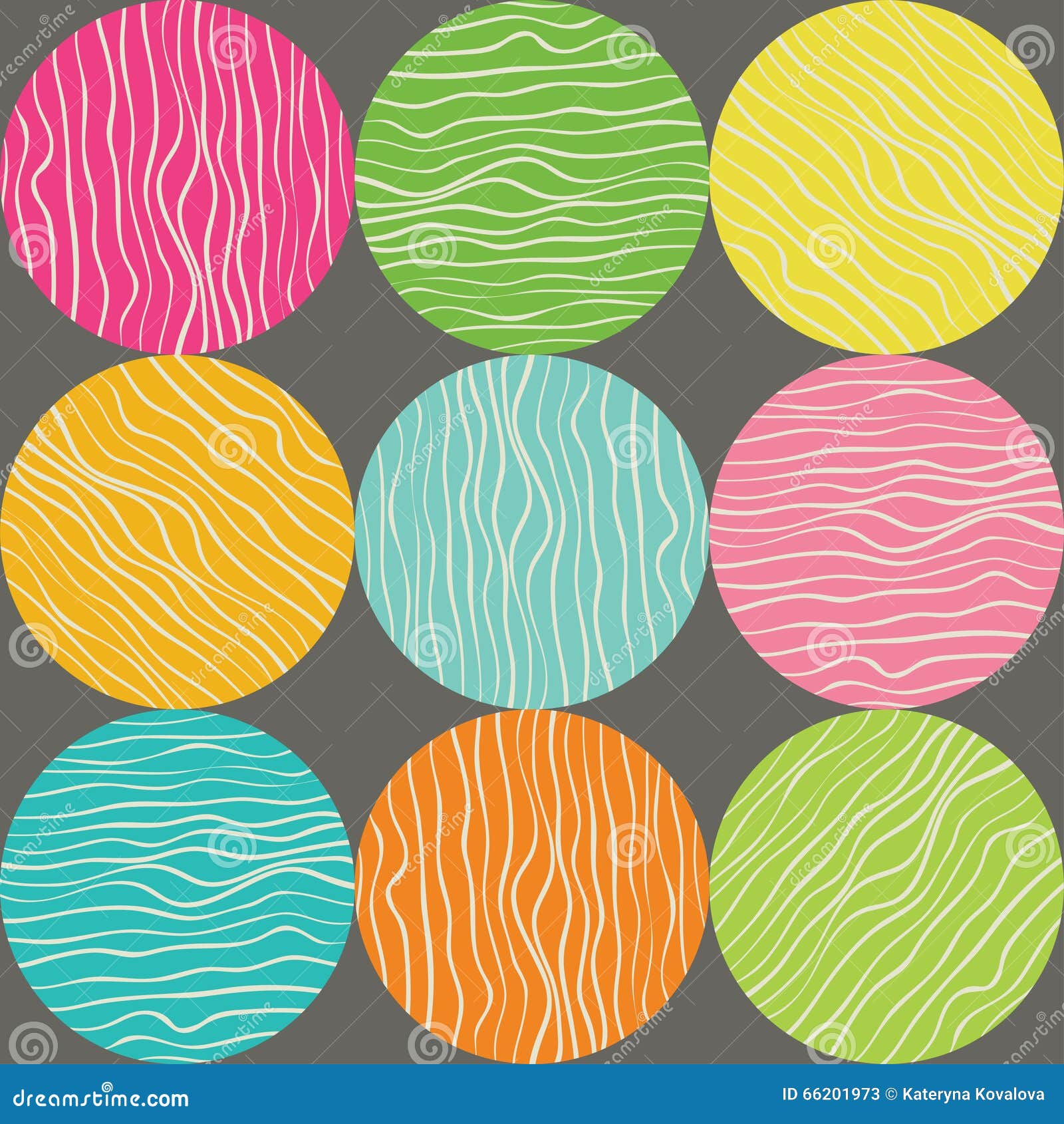 Seamless Circle Pattern. Hand-drawn Background. Stock Vector ...