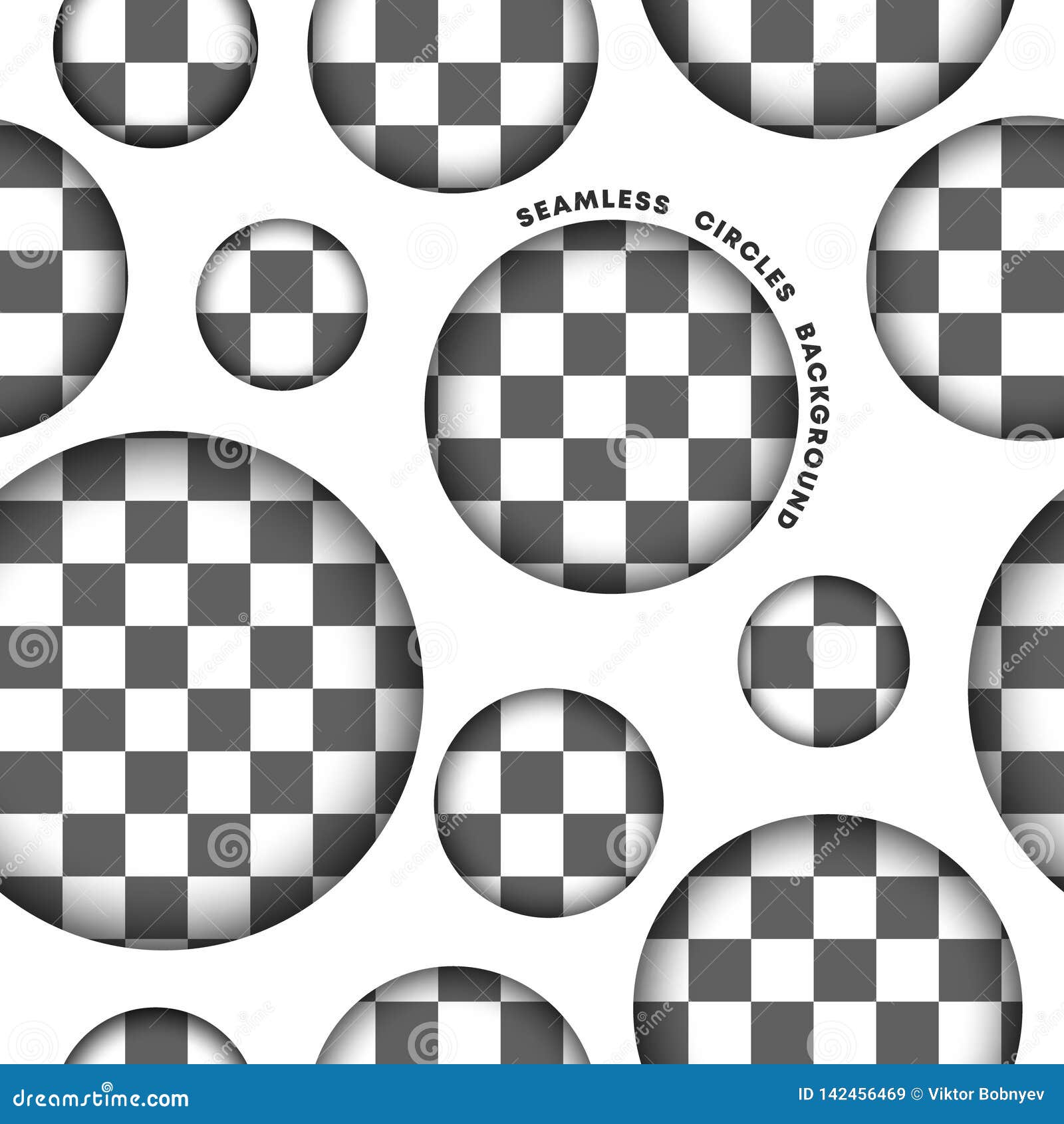 Seamless Circle Pattern on Transparent Background. Vector Design ...