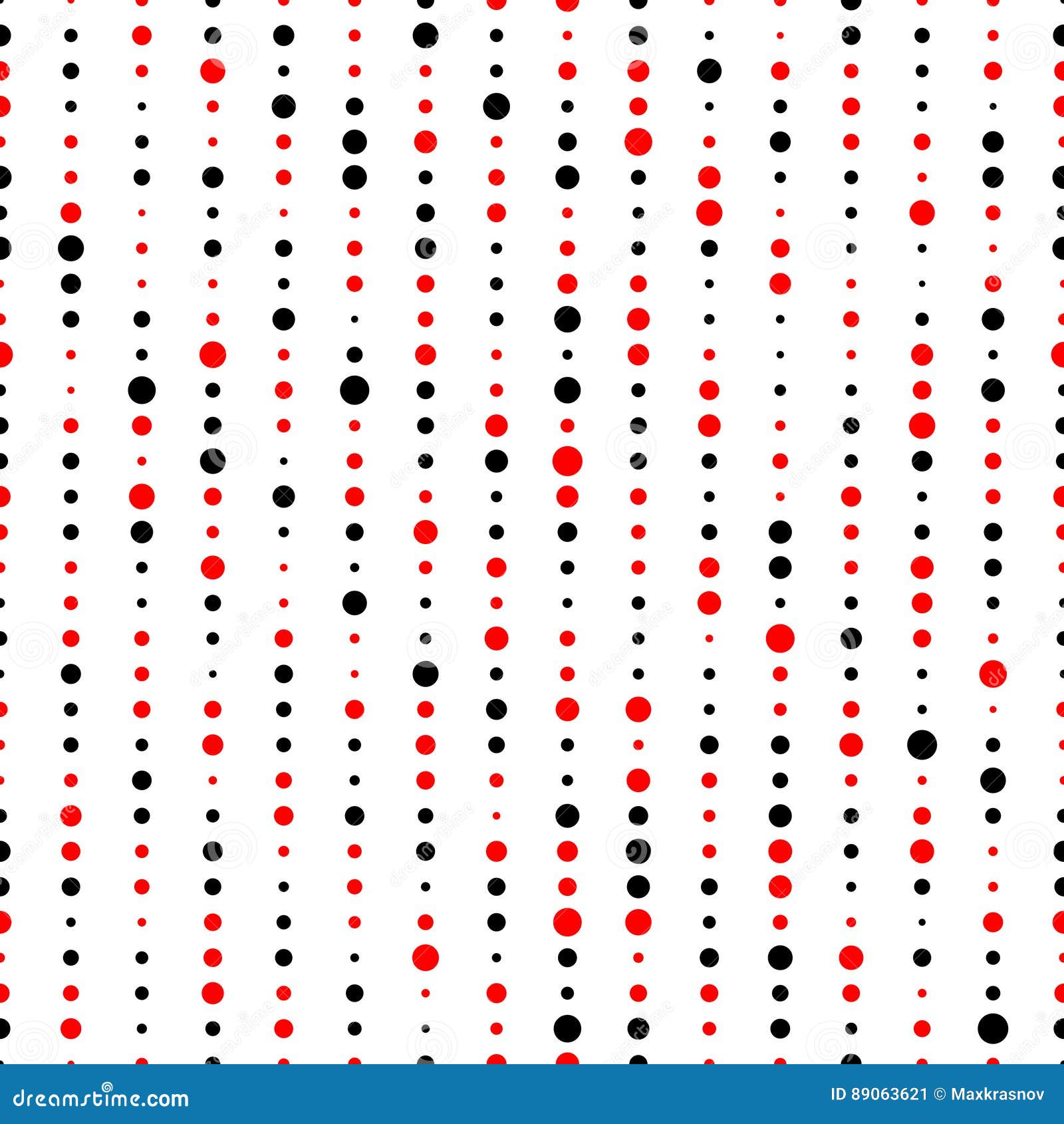 Seamless Circle Pattern. Vector Black and Red Dots Background Stock ...