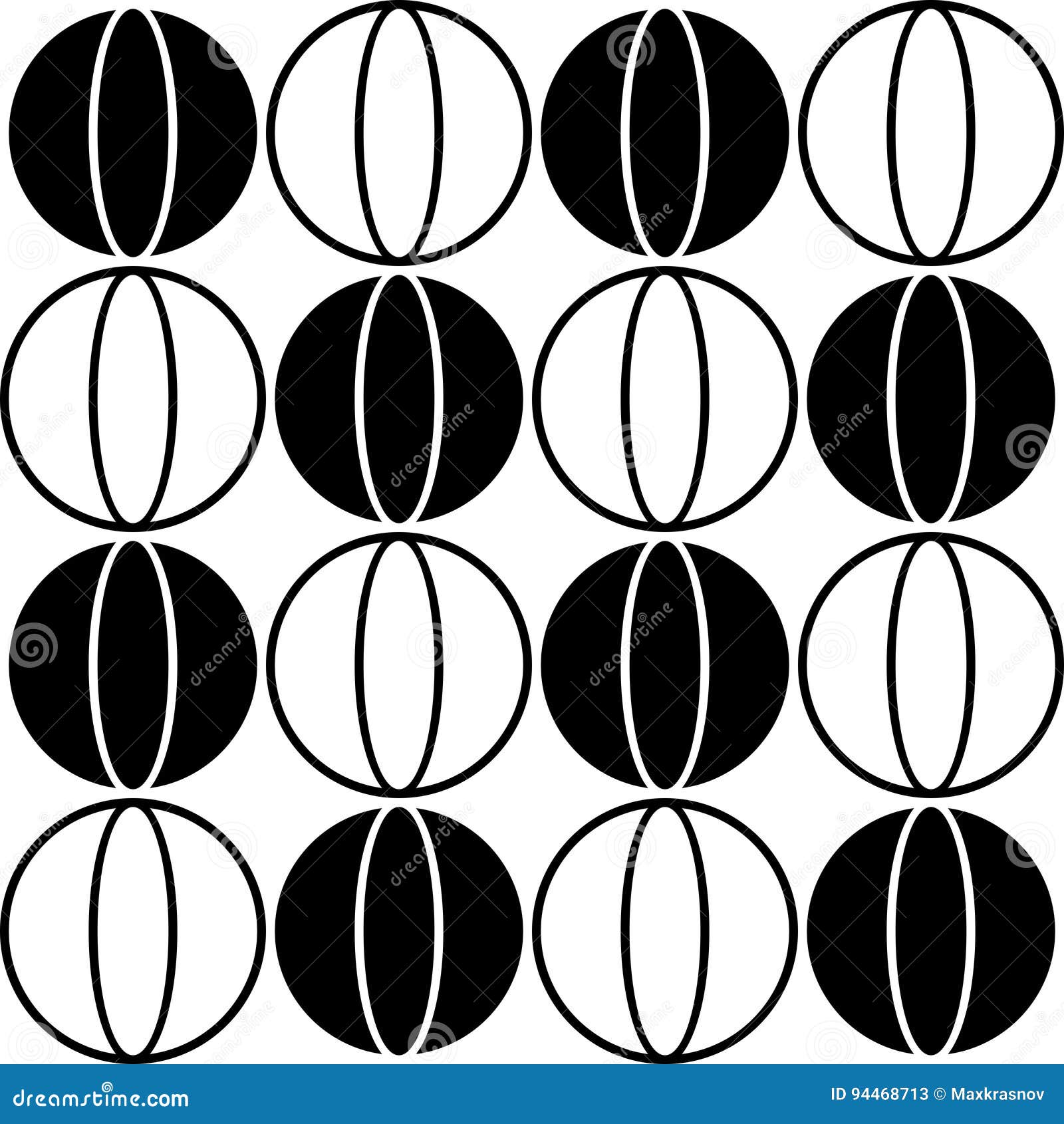 Seamless Circle Pattern stock vector. Illustration of minimalistic ...