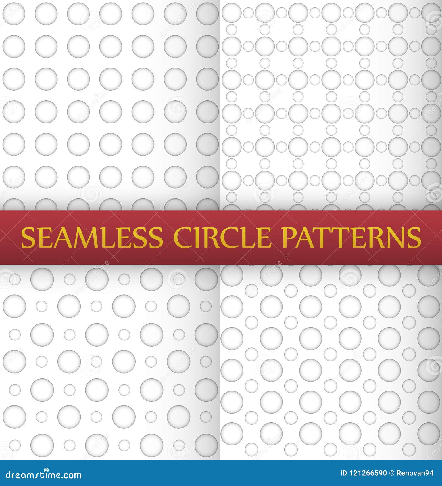 Seamless Circle Patterns Design Stock Illustration - Illustration of ...