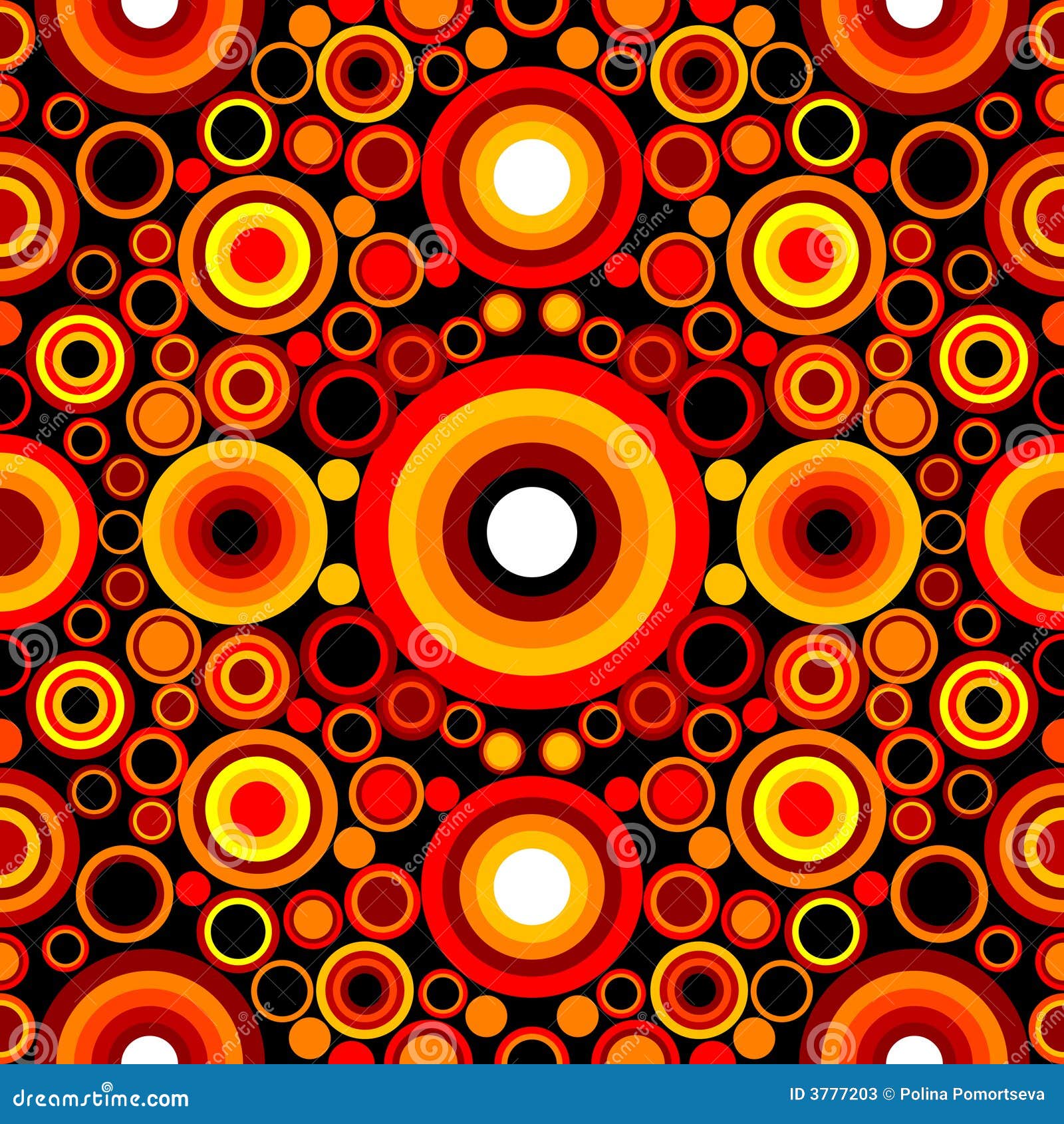 Seamless Circle Retro Pattern Stock Vector - Illustration of detail ...