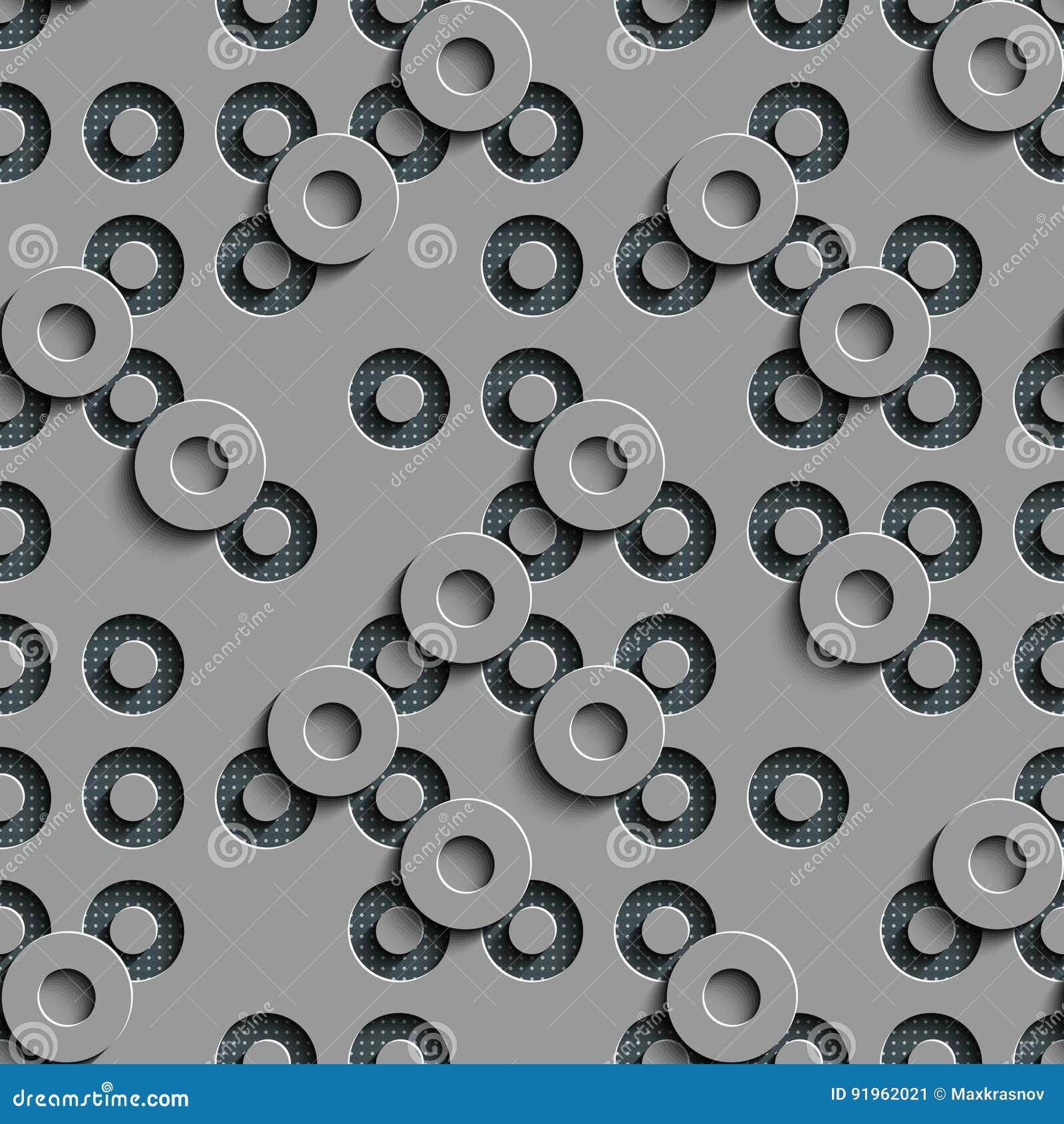 Seamless Circle and Ring Pattern Stock Vector - Illustration of ...