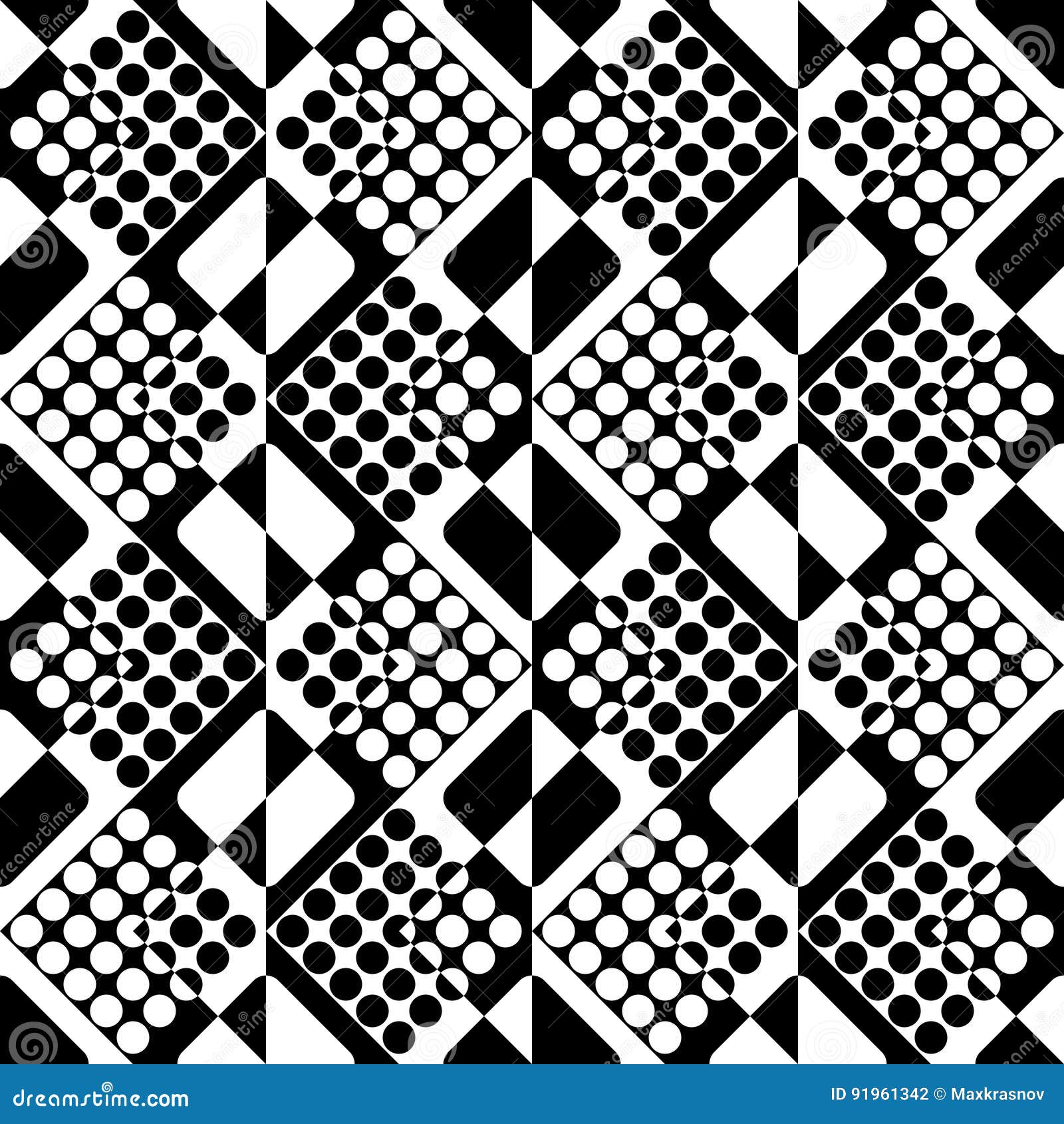 Seamless Circle and Square Background Stock Vector - Illustration of ...