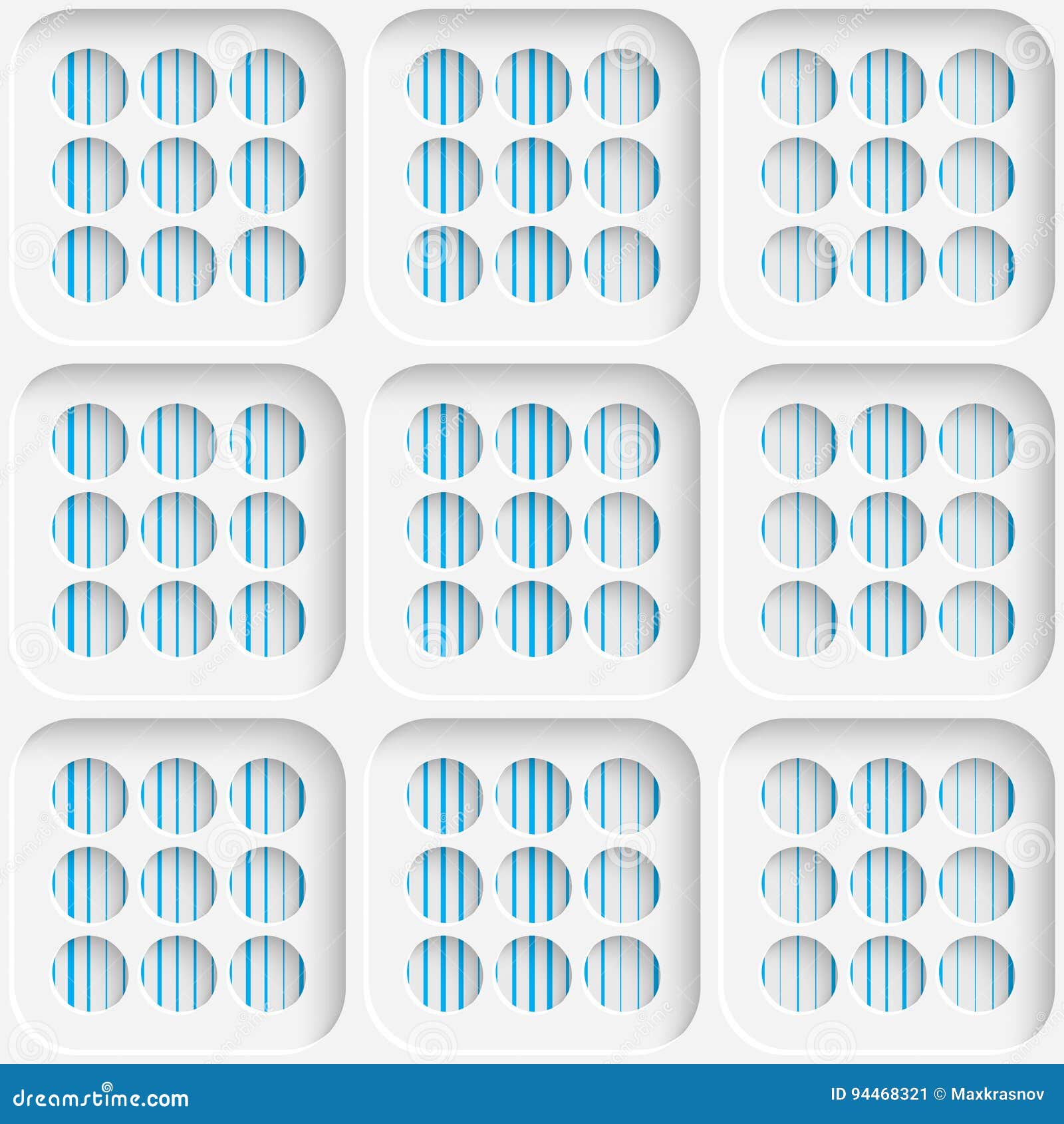 Seamless Circle and Square Design. Futuristic Tile Pattern Stock Vector ...