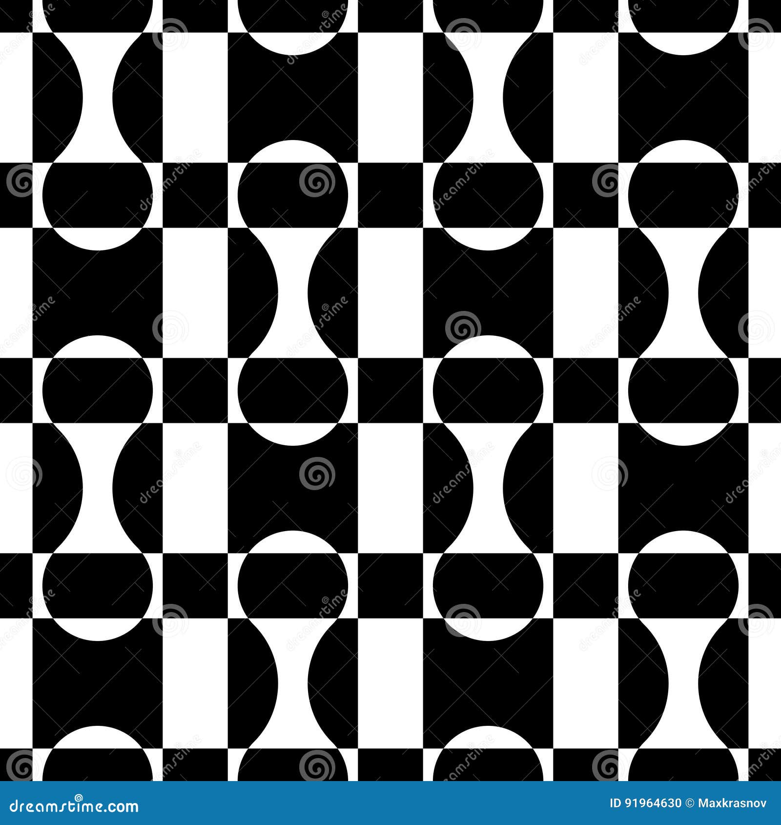 Seamless Circle and Square Pattern Stock Vector - Illustration of ...