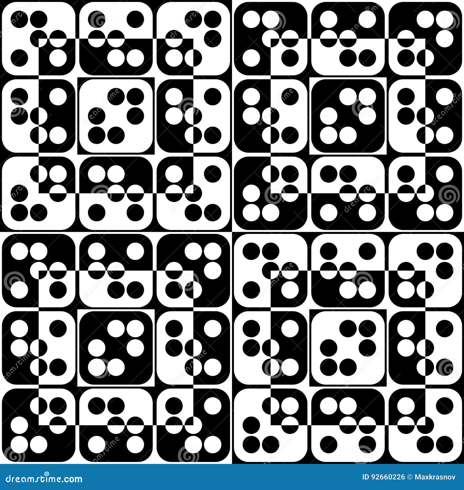 Seamless Circle and Square Pattern Stock Vector - Illustration of ...
