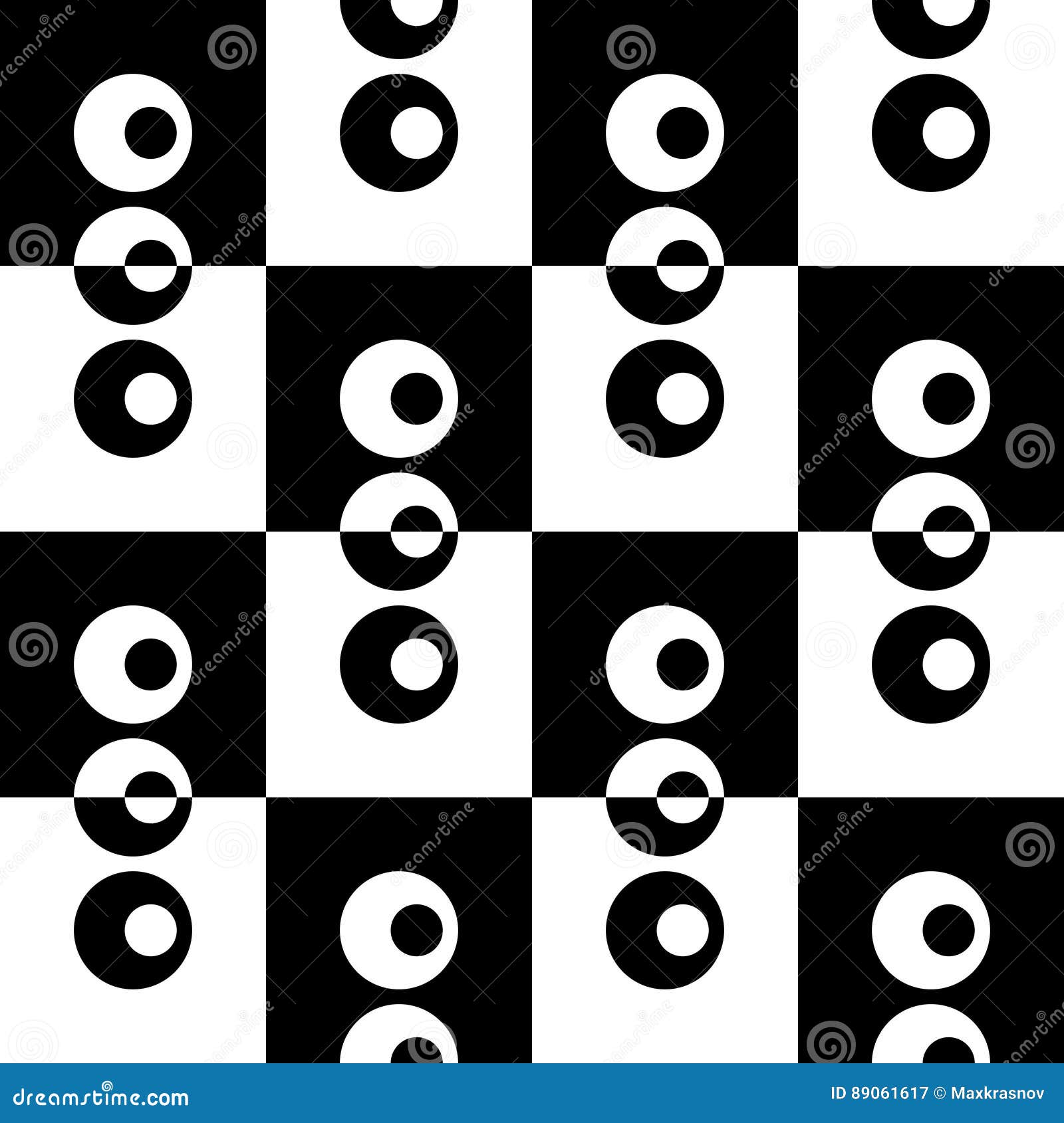 Seamless Circle and Square Pattern Stock Vector - Illustration of ...